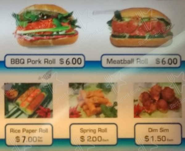 Menu at Hong Ha Bakery Mascot, Mascot