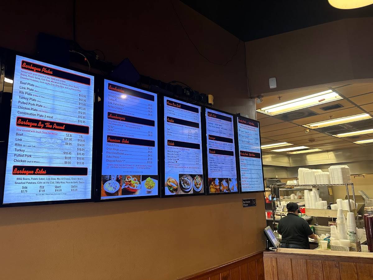 Menu at Valley Ranch Grill & Barbeque, Houston