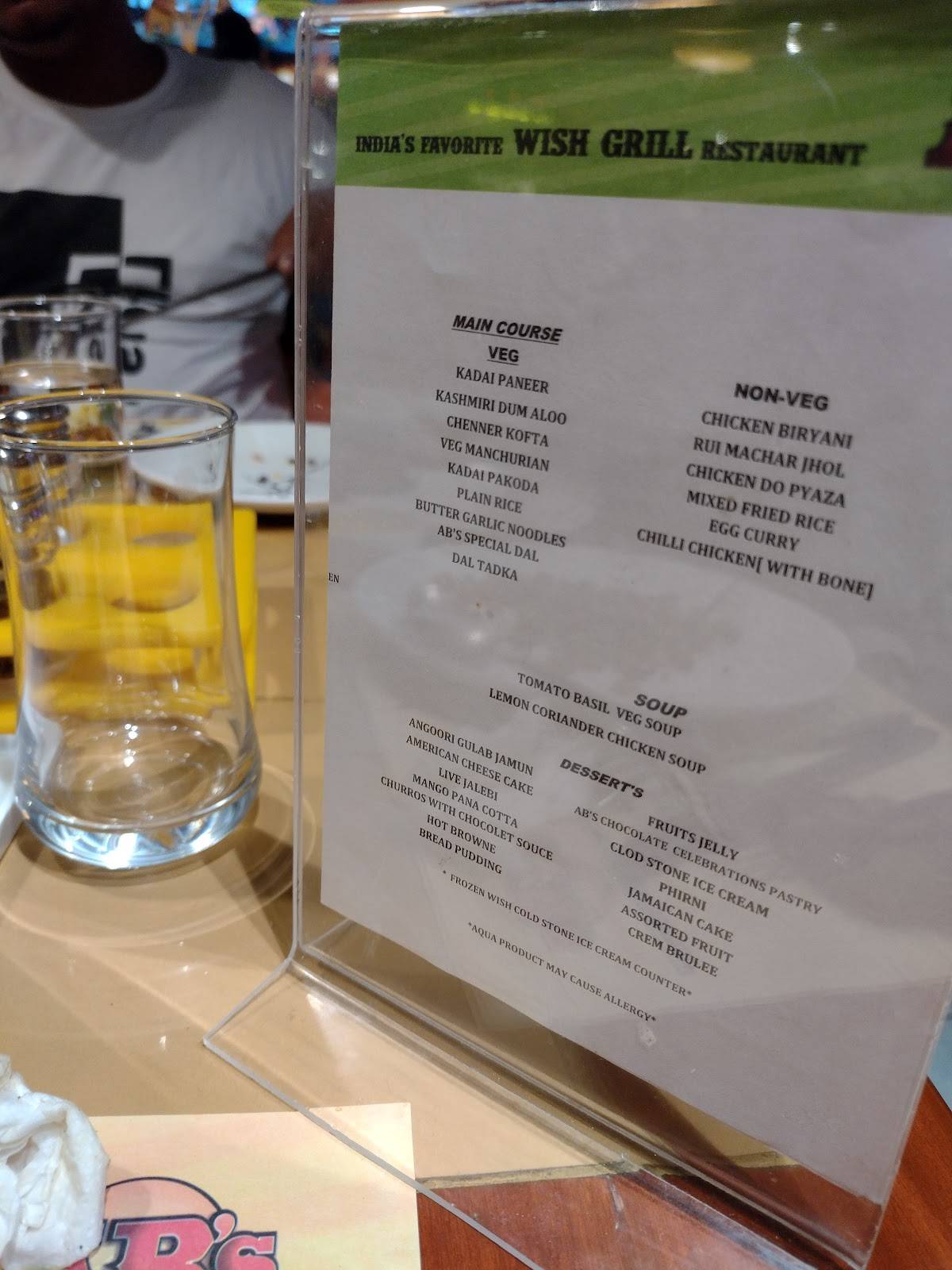 Menu at AB's - Absolute Barbecues Avani Mall, Kolkata, Howrah