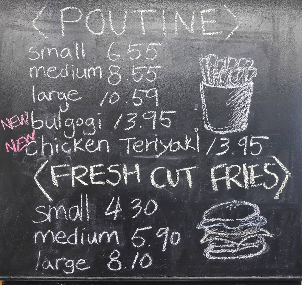 Menu at Hungries Diner restaurant, Moncton