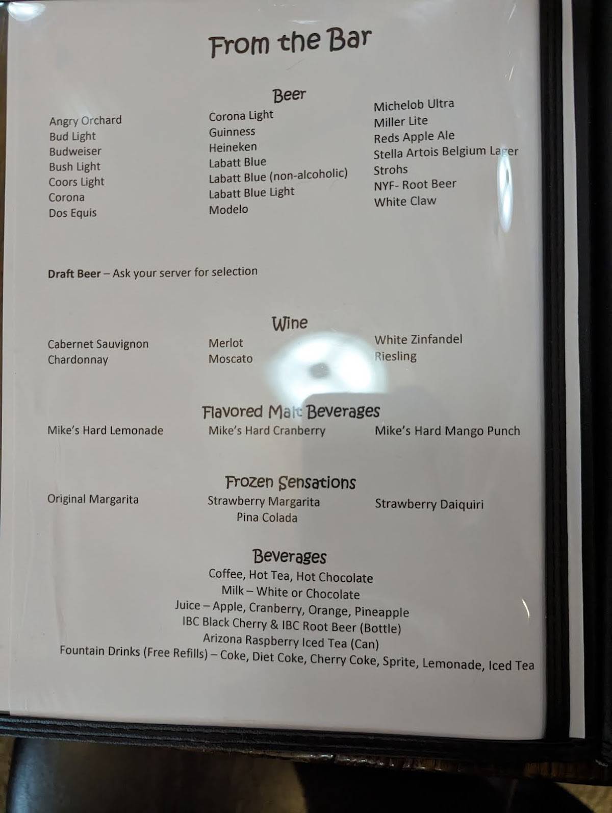 Menu at Hungry Wolf restaurant, Manchester