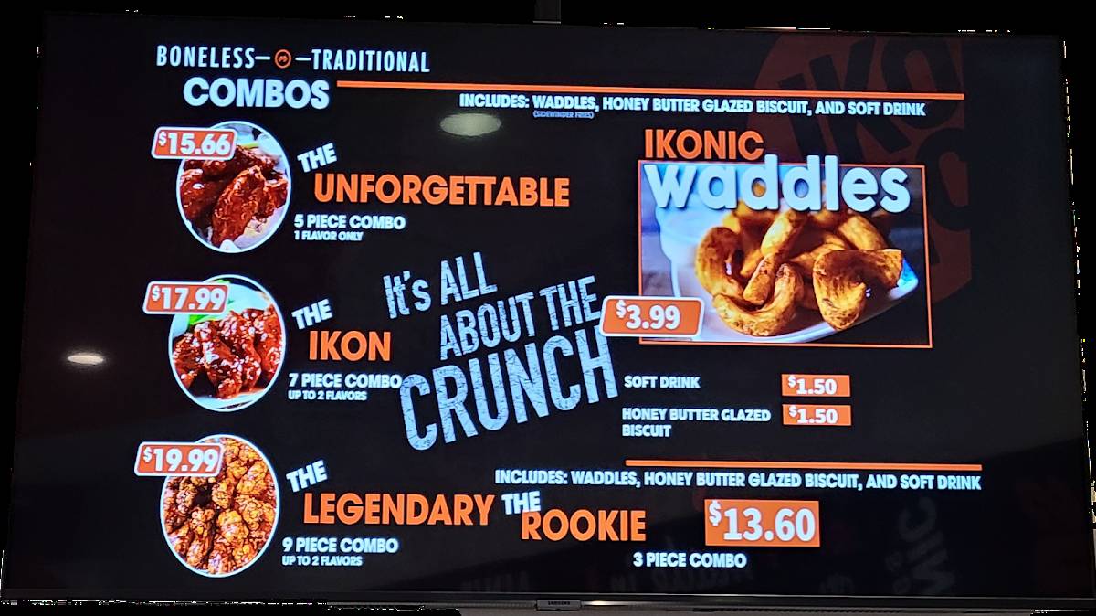 Menu at Ikonic Wings restaurant, Lacey
