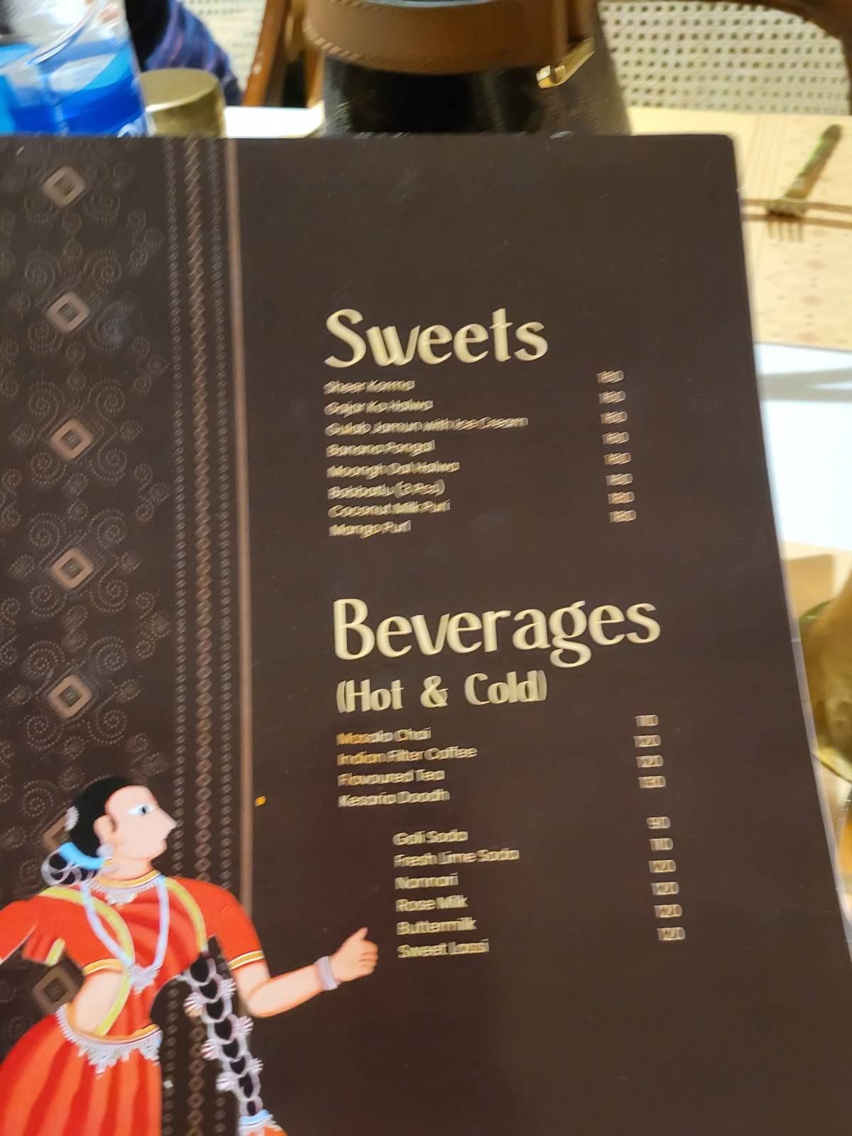 Menu at Itlu, Hyderabad