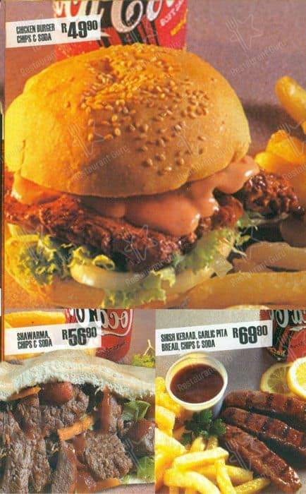 Menu at Jmos Musgrave restaurant, Berea, Durban