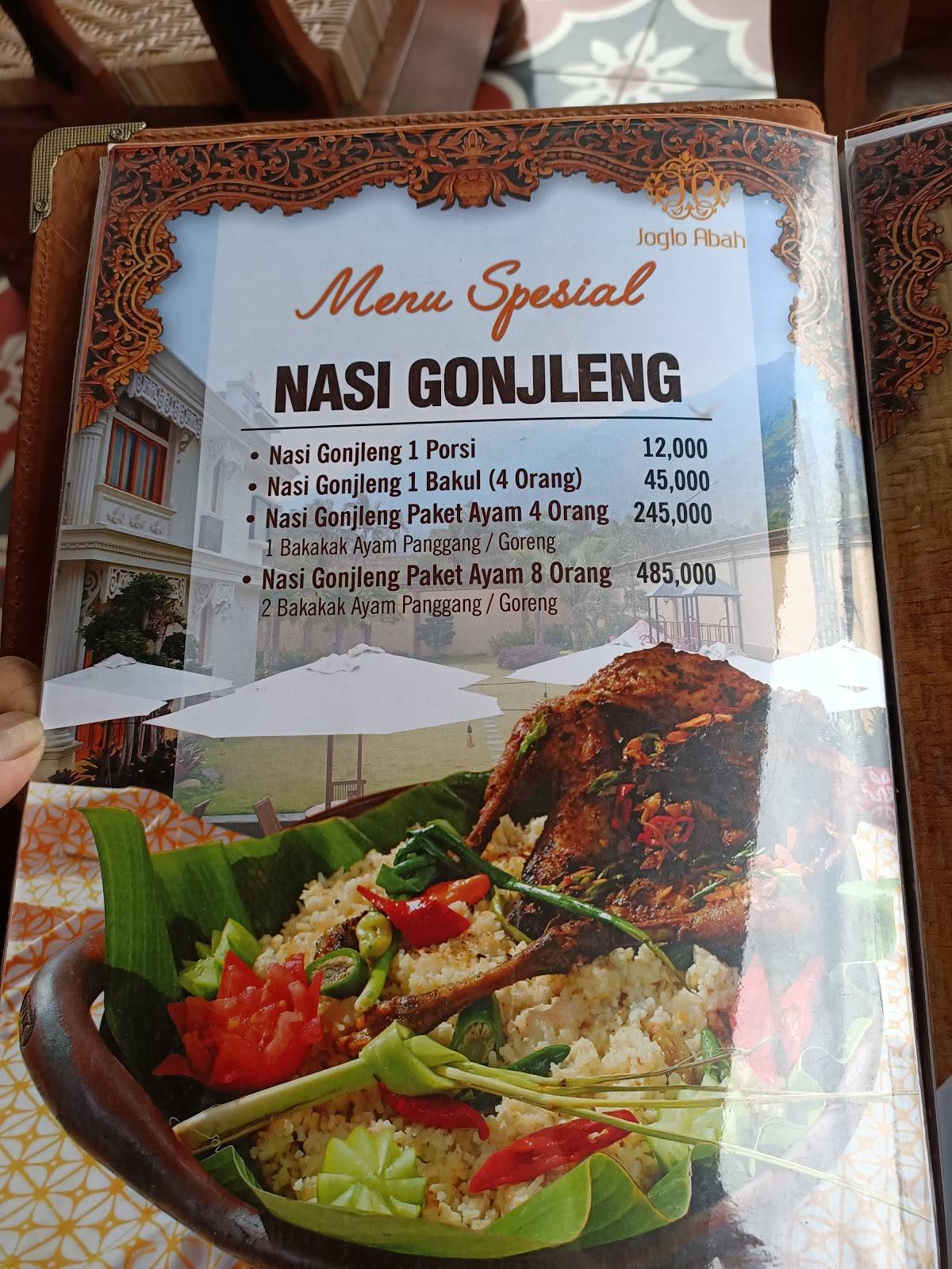 Carta del restaurante Joglo Abah Resto, Kedai Kopi dan Pusat Oleh-oleh ...