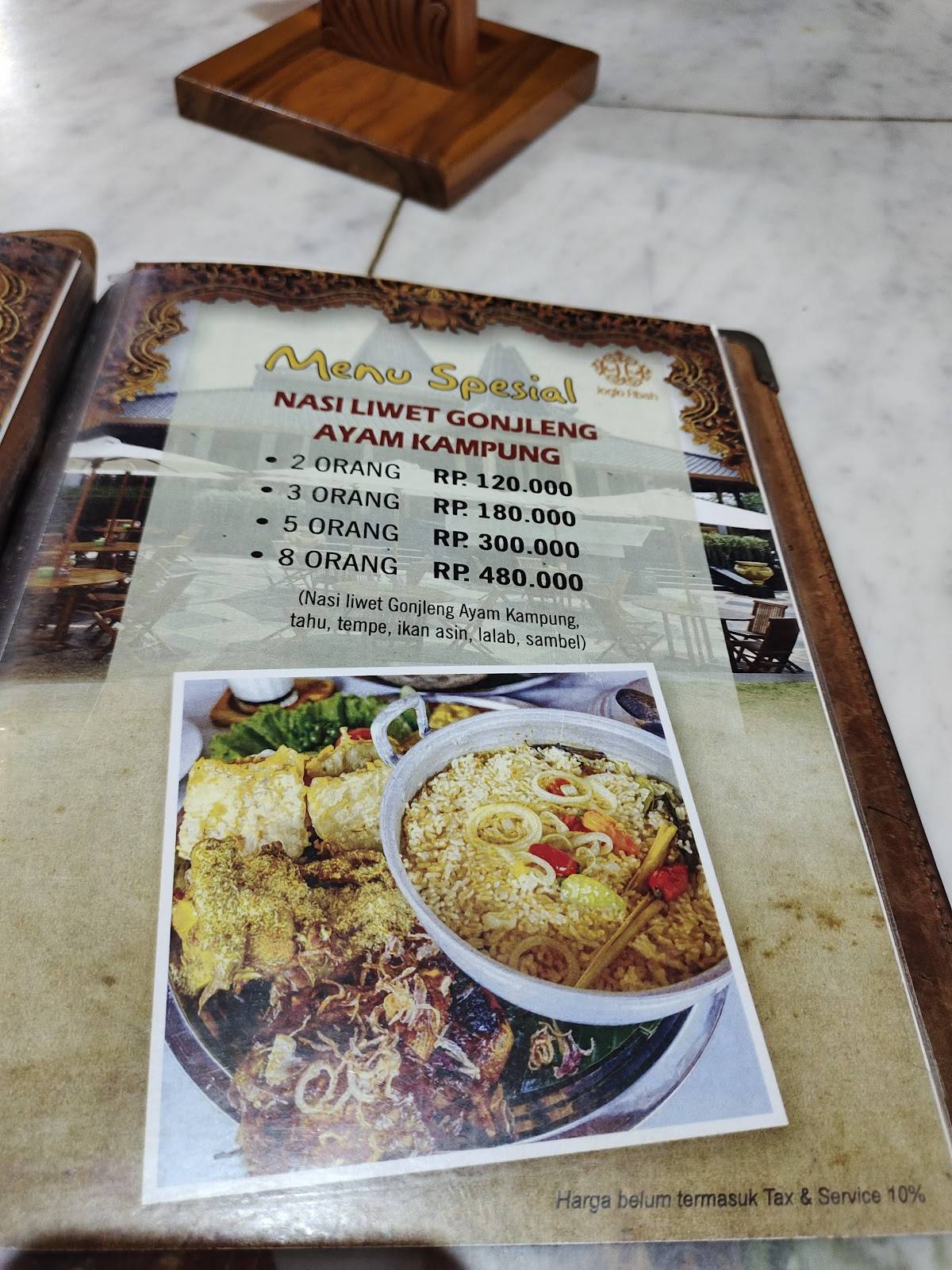 Carta del restaurante Joglo Abah Resto, Kedai Kopi dan Pusat Oleh-oleh ...