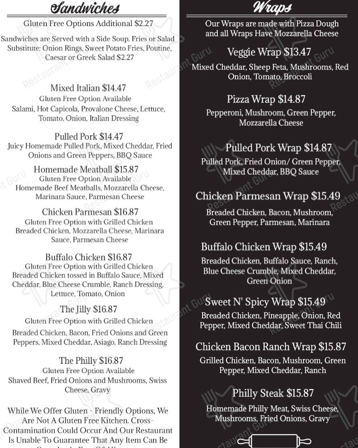 Menu at Just Johns Pizza, Pasta and Wings restaurant, Jarvis