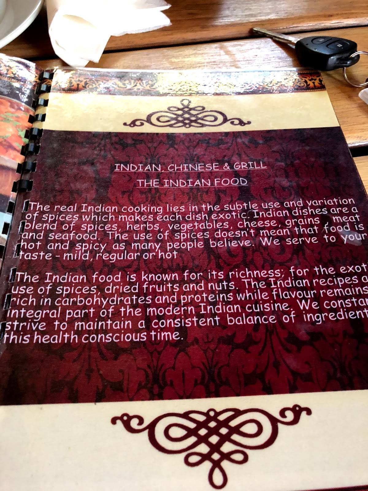 Menu at Kalimambo Pub, Indian Restaurant, and Grill, Hoedspruit