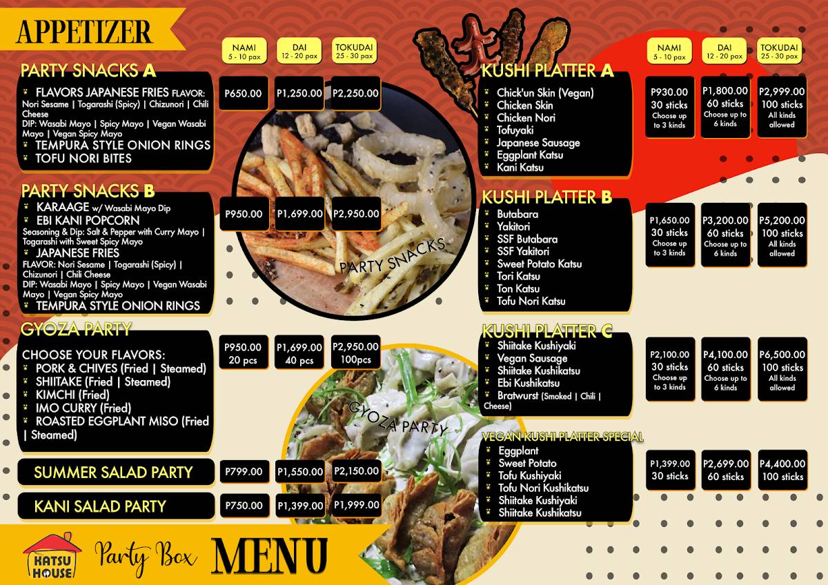 Menu at Katsu House Japanese Fusion Restaurant, Antipolo