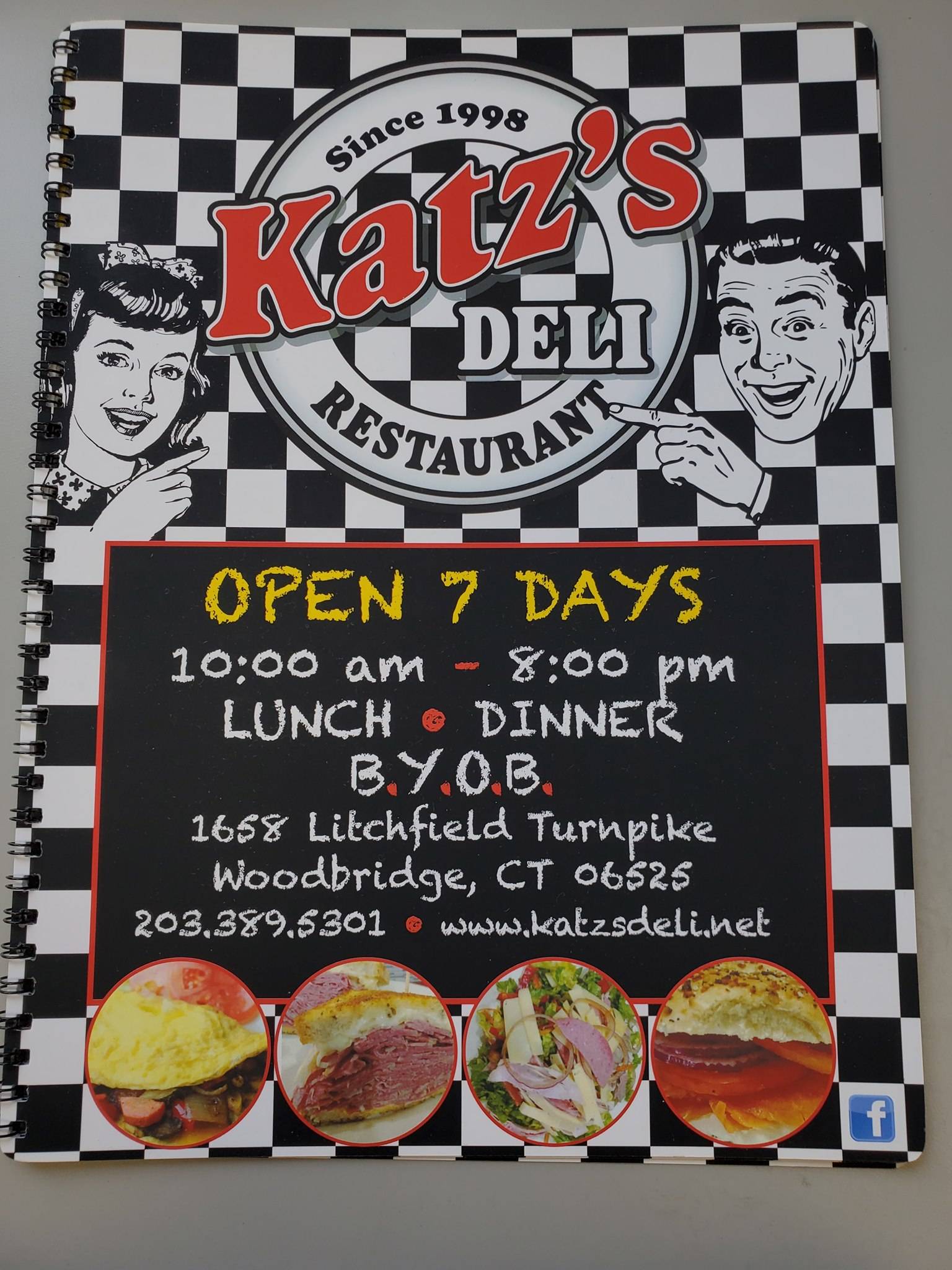 Menu at Katz's Deli Restaurant, Woodbridge