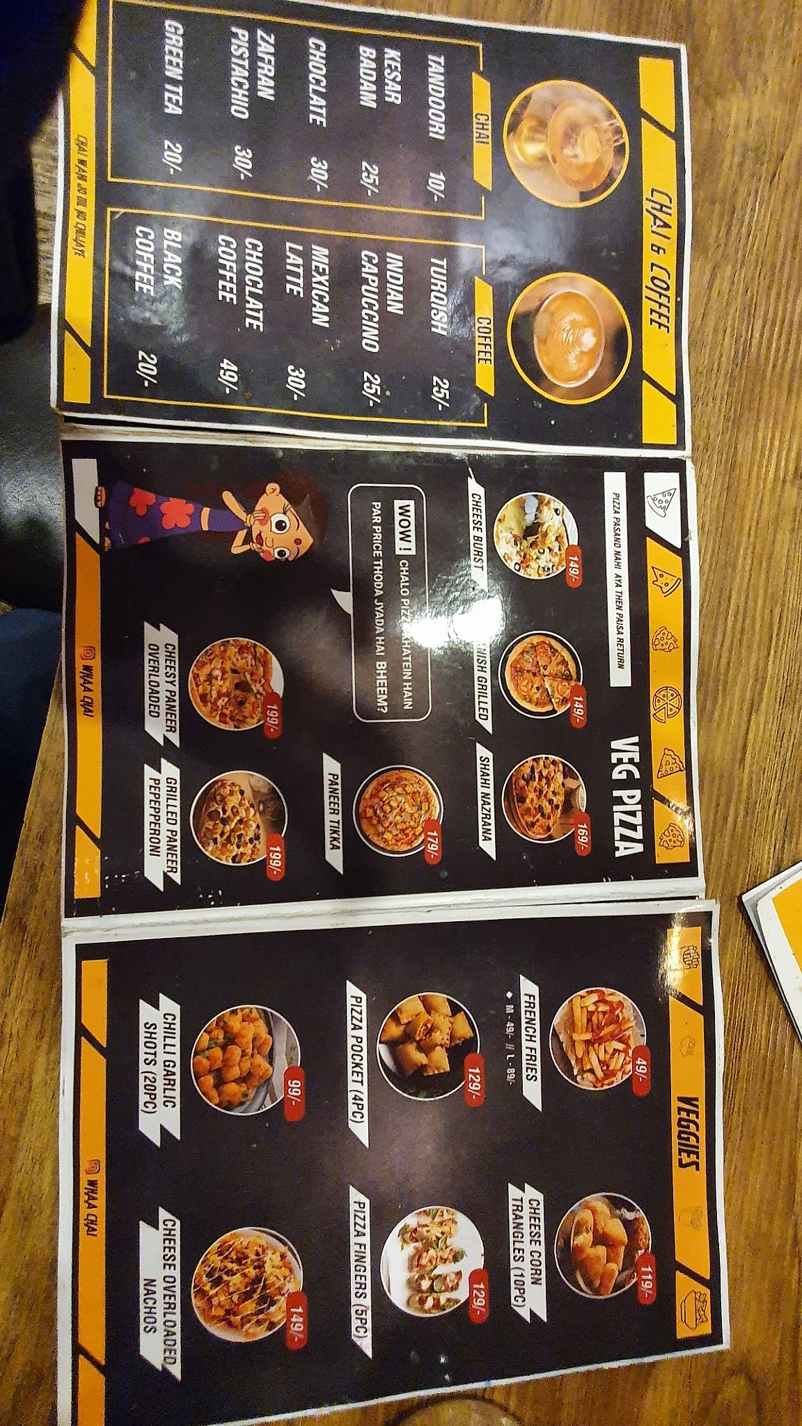 Menu at Chixter, Kharagpur, road