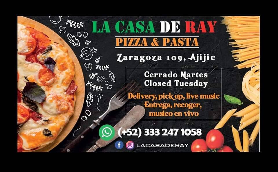 Carta del restaurante La Casa del Ray, Ajijic