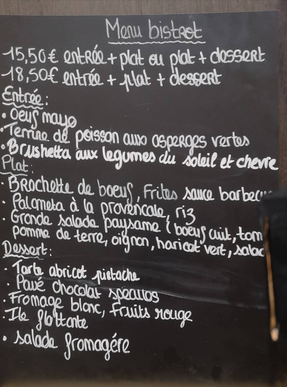 Menu au La Taverne Saint Denis restaurant, Héricourt-en-Caux