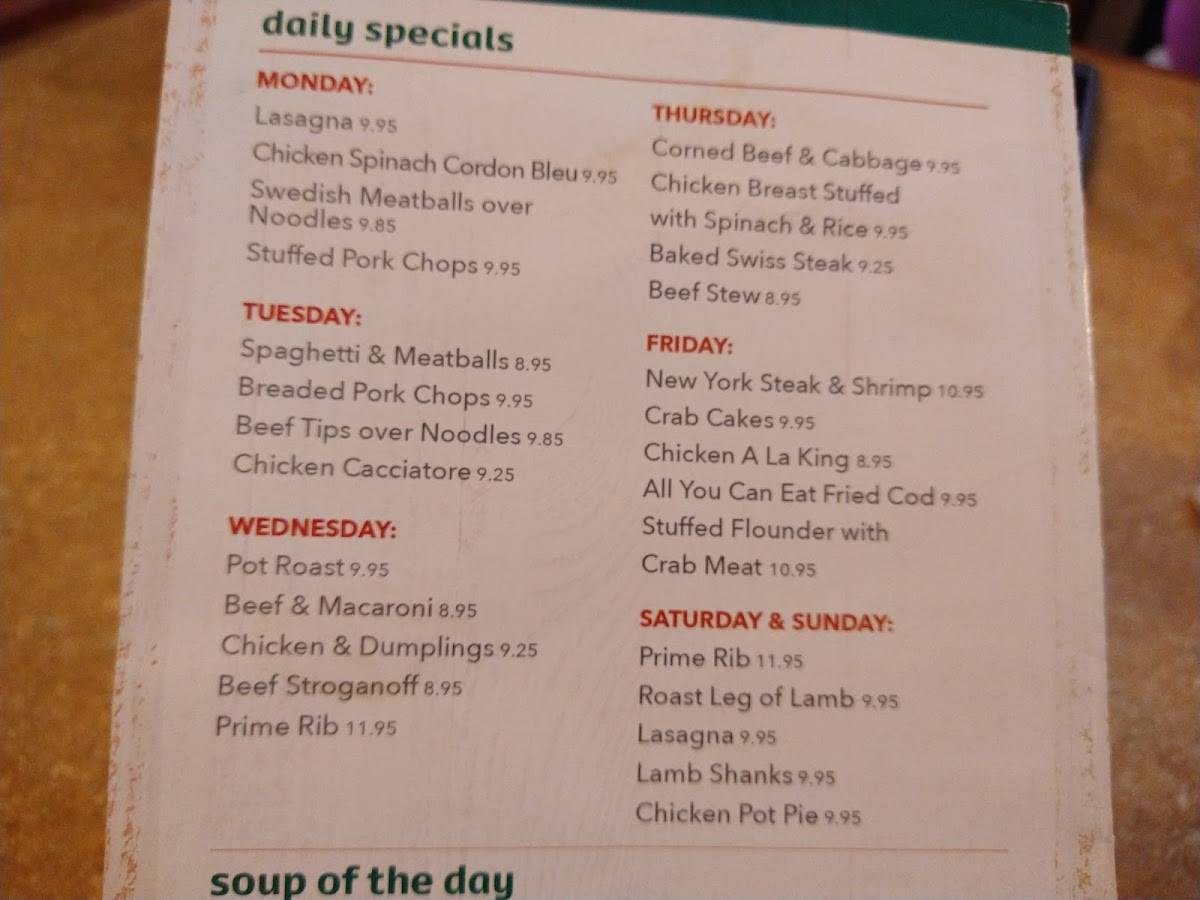 Menu at Largo Family Restaurant, Largo, 788 Missouri Ave N