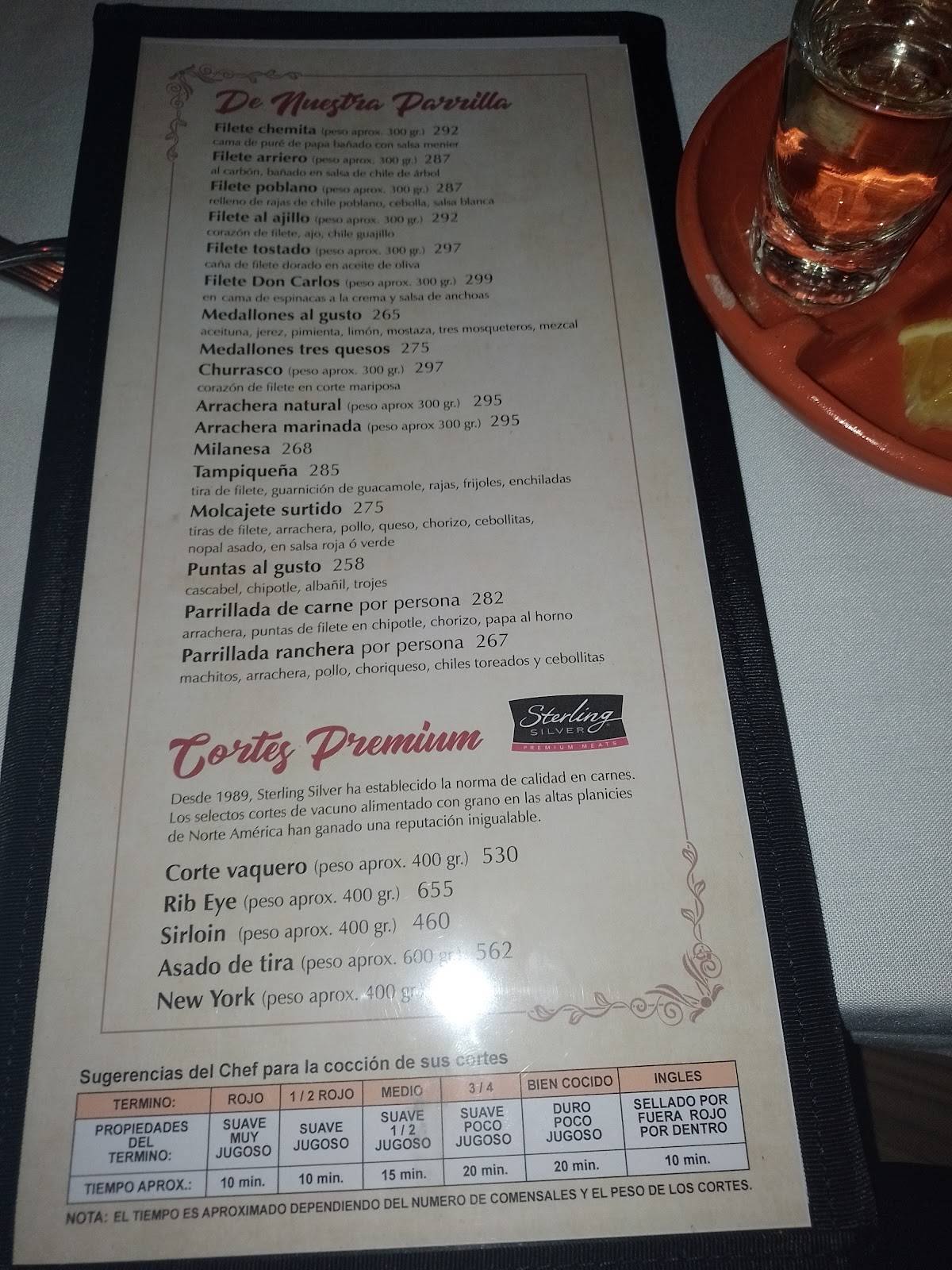 Carta del pub y bar Las Trojes del La Loma, Morelia, Juan Sebastián ...