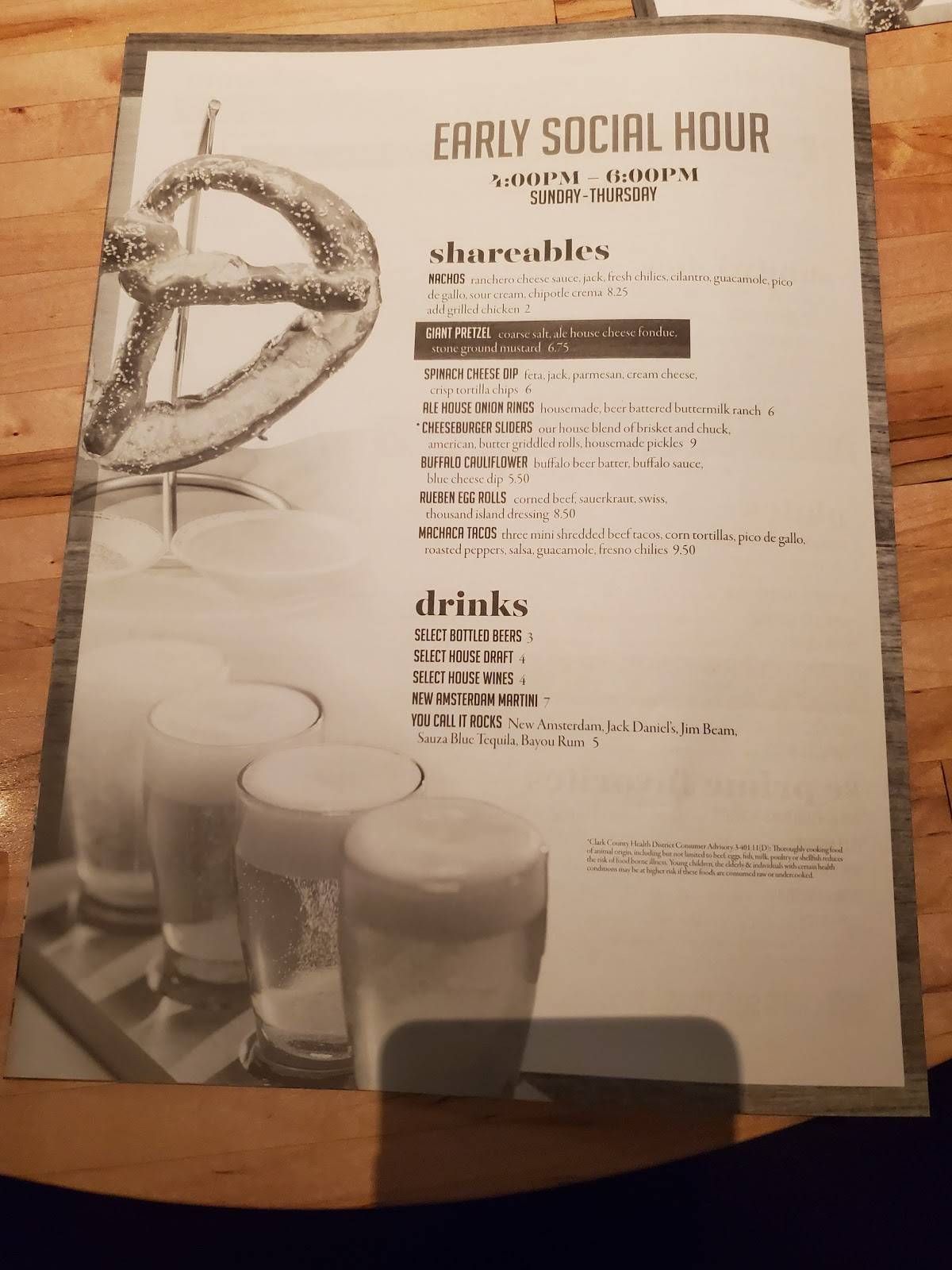 Menu at 90 NINETY Bar + Grill, Las Vegas