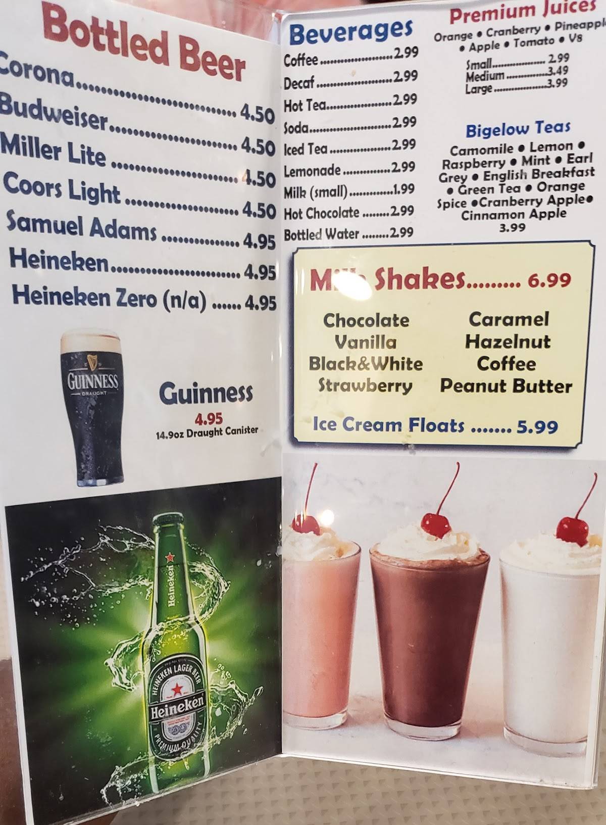 Menu at Latham '76 Diner restaurant, Latham