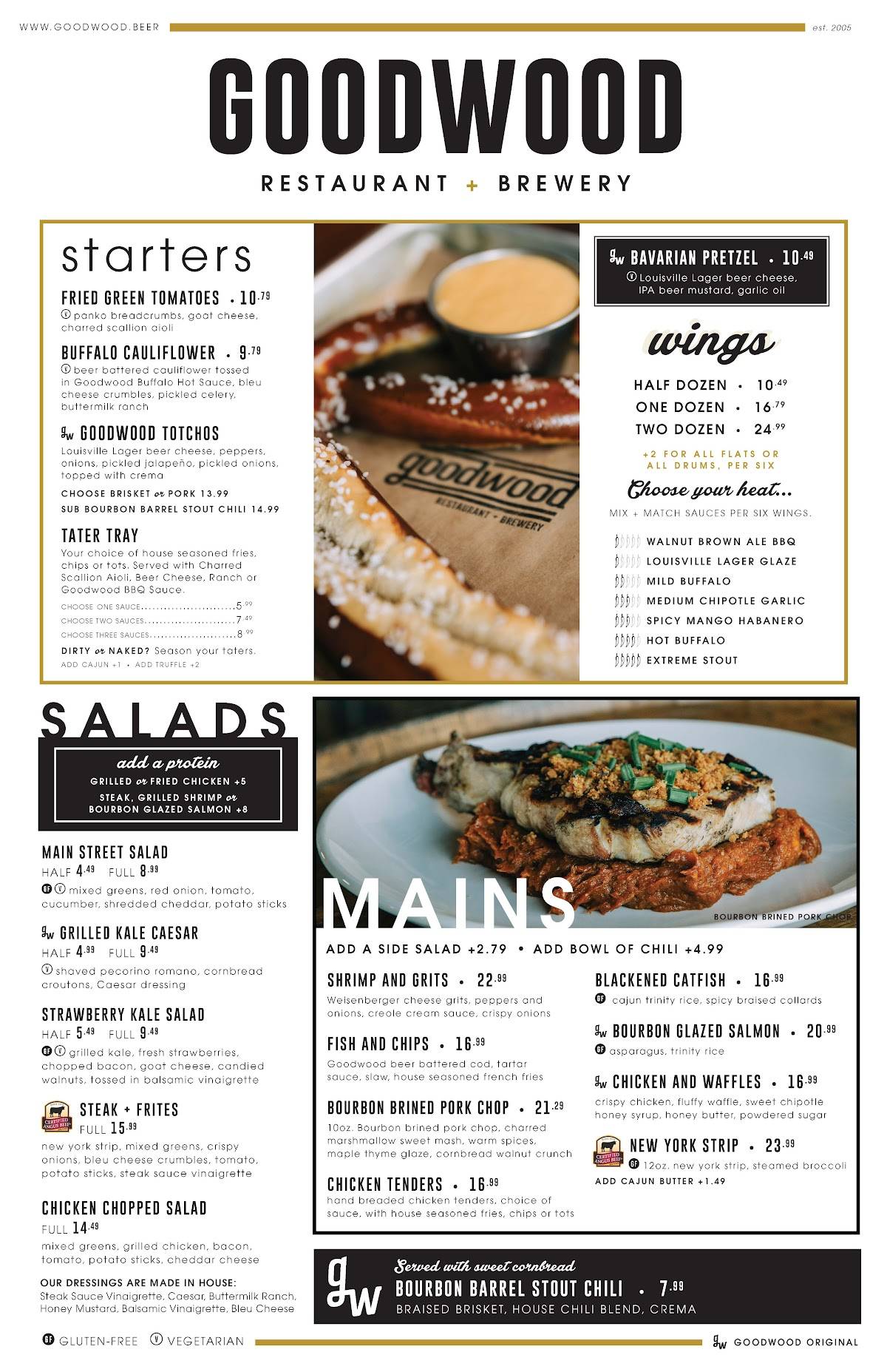Menu at Goodwood Lexington restaurant, Lexington