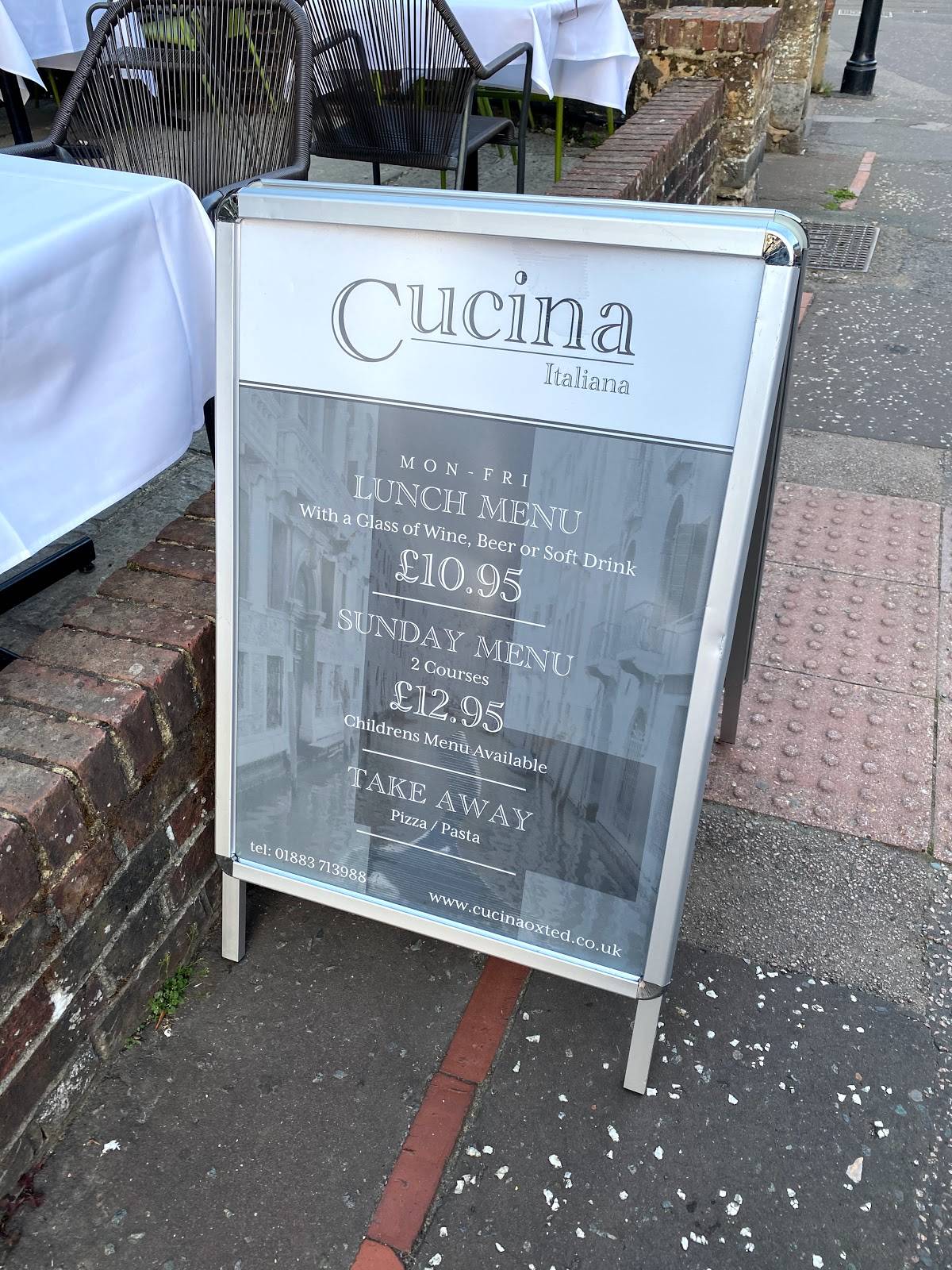 Menu at Cucina Italian Restaurant, Oxted, 28-30 Station Rd E