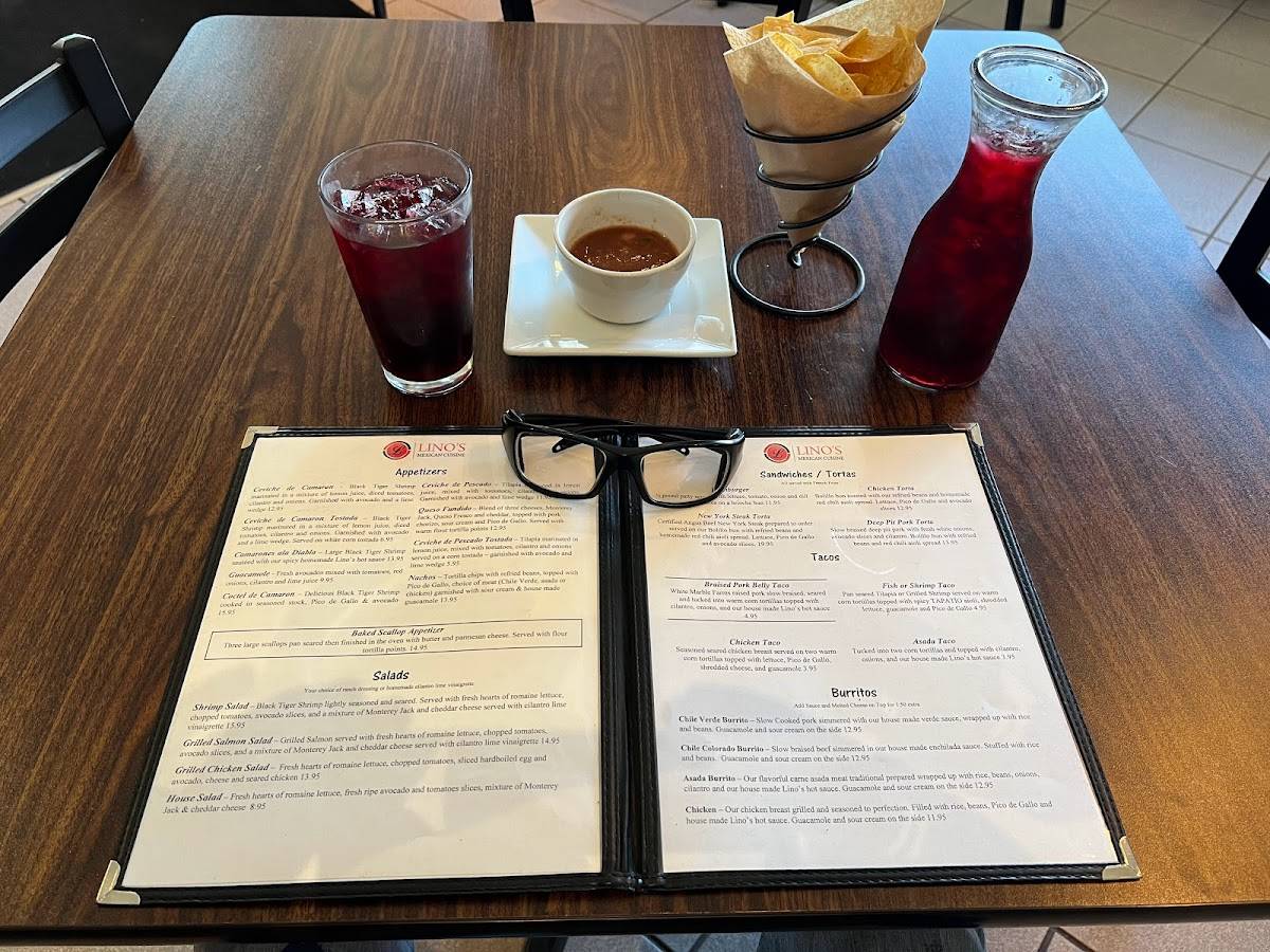 Menu at Linos Mexican Cuisine restaurant, Bakersfield