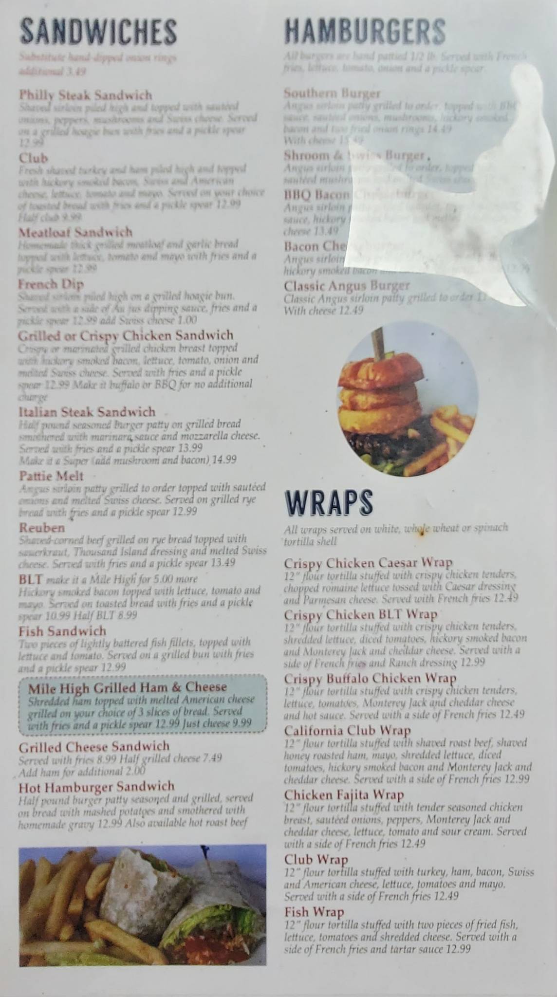 Menu at Linwood Corners Cafe, Linwood