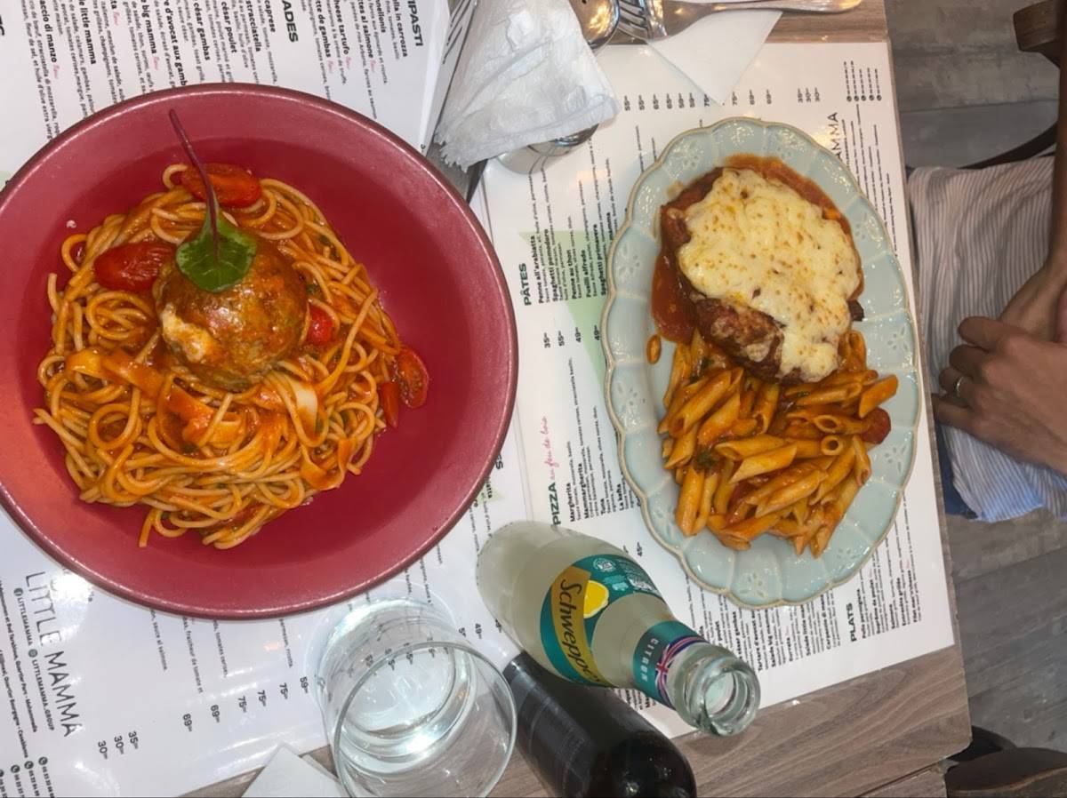 Menu au Little Mamma restaurant, Casablanca, Rue Kaid al Achtar