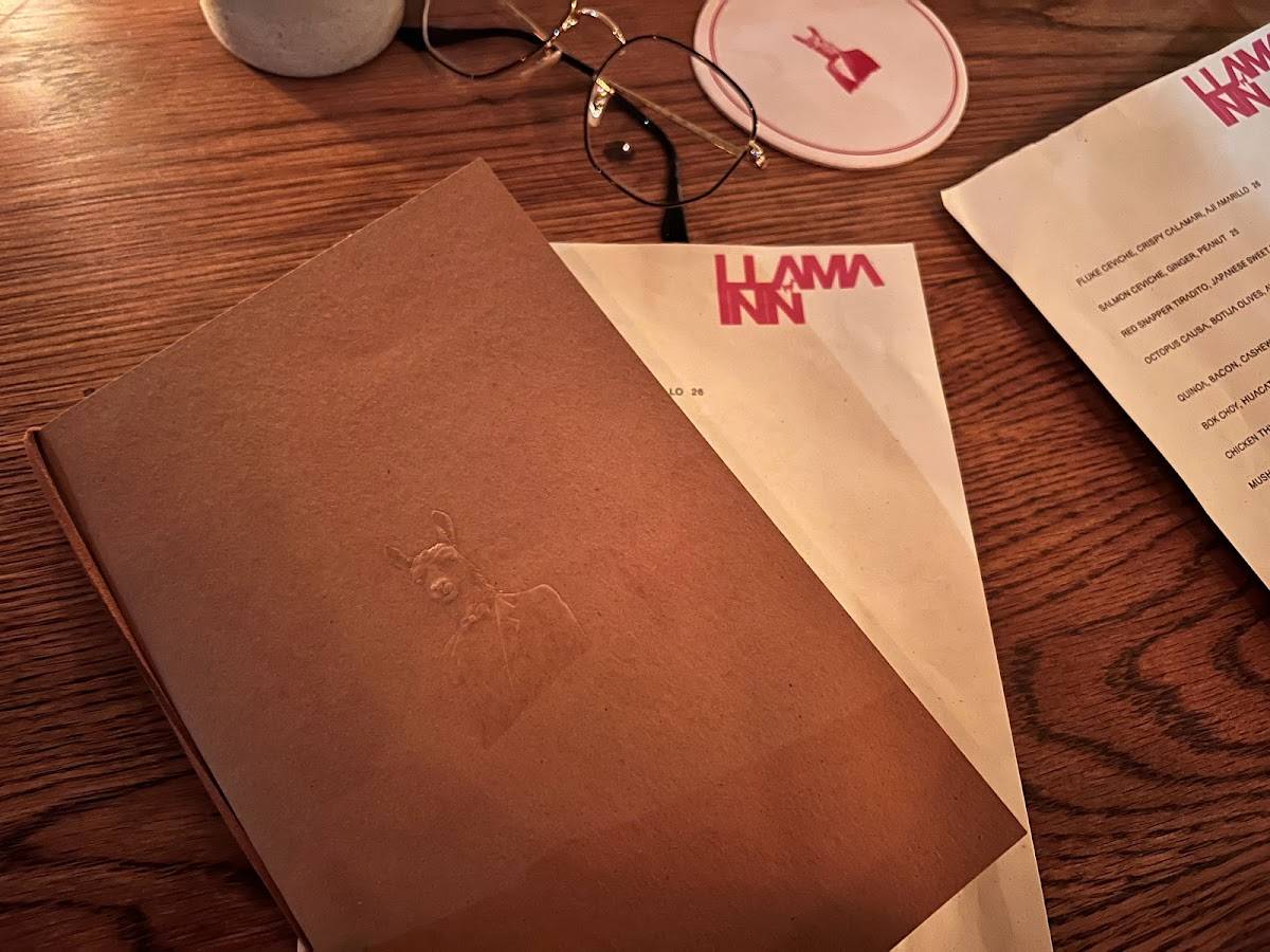 Menu at Llama Inn pub & bar, New York City, 50 Withers St
