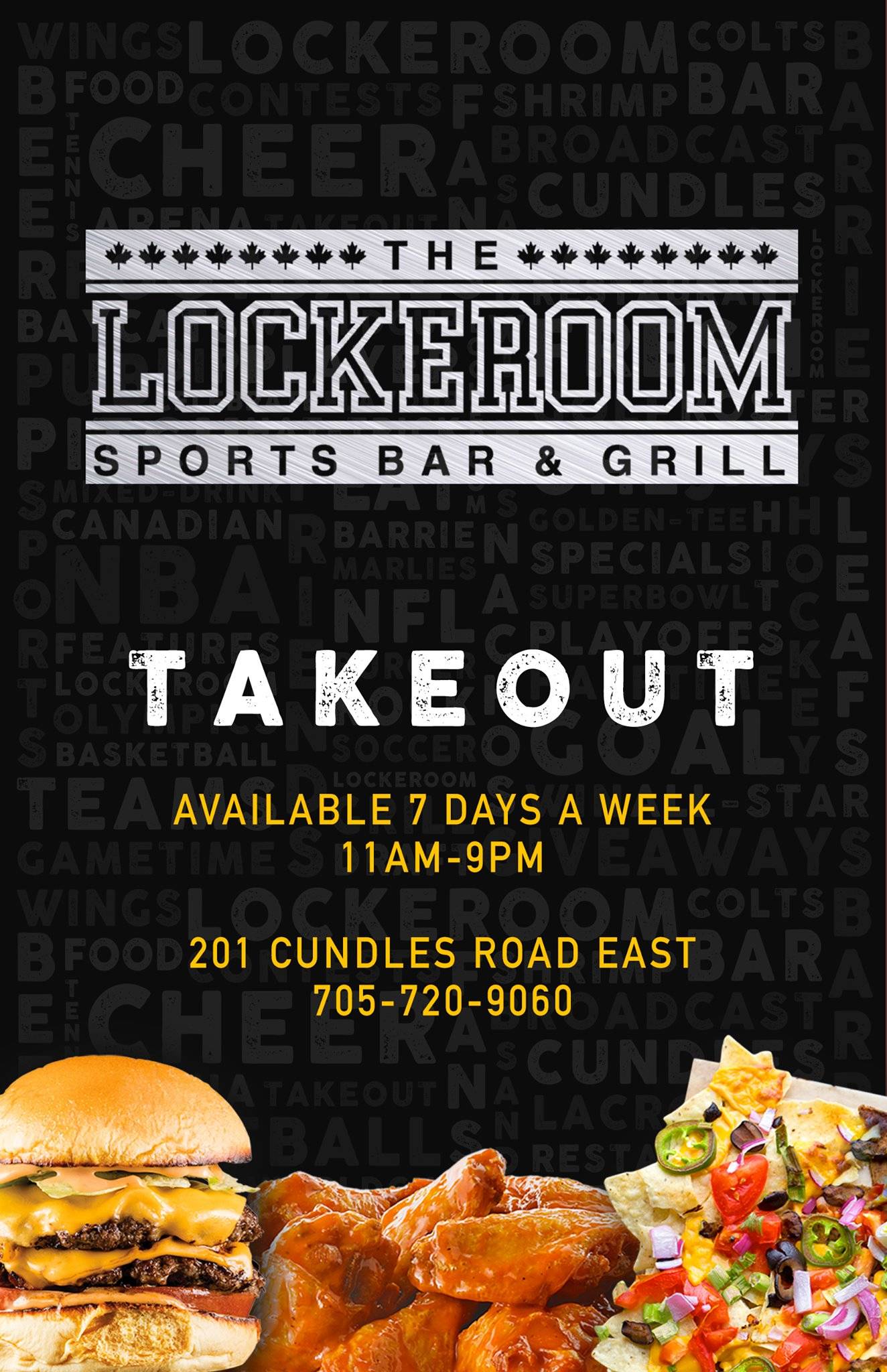 Menu at Lockeroom pub & bar, Barrie