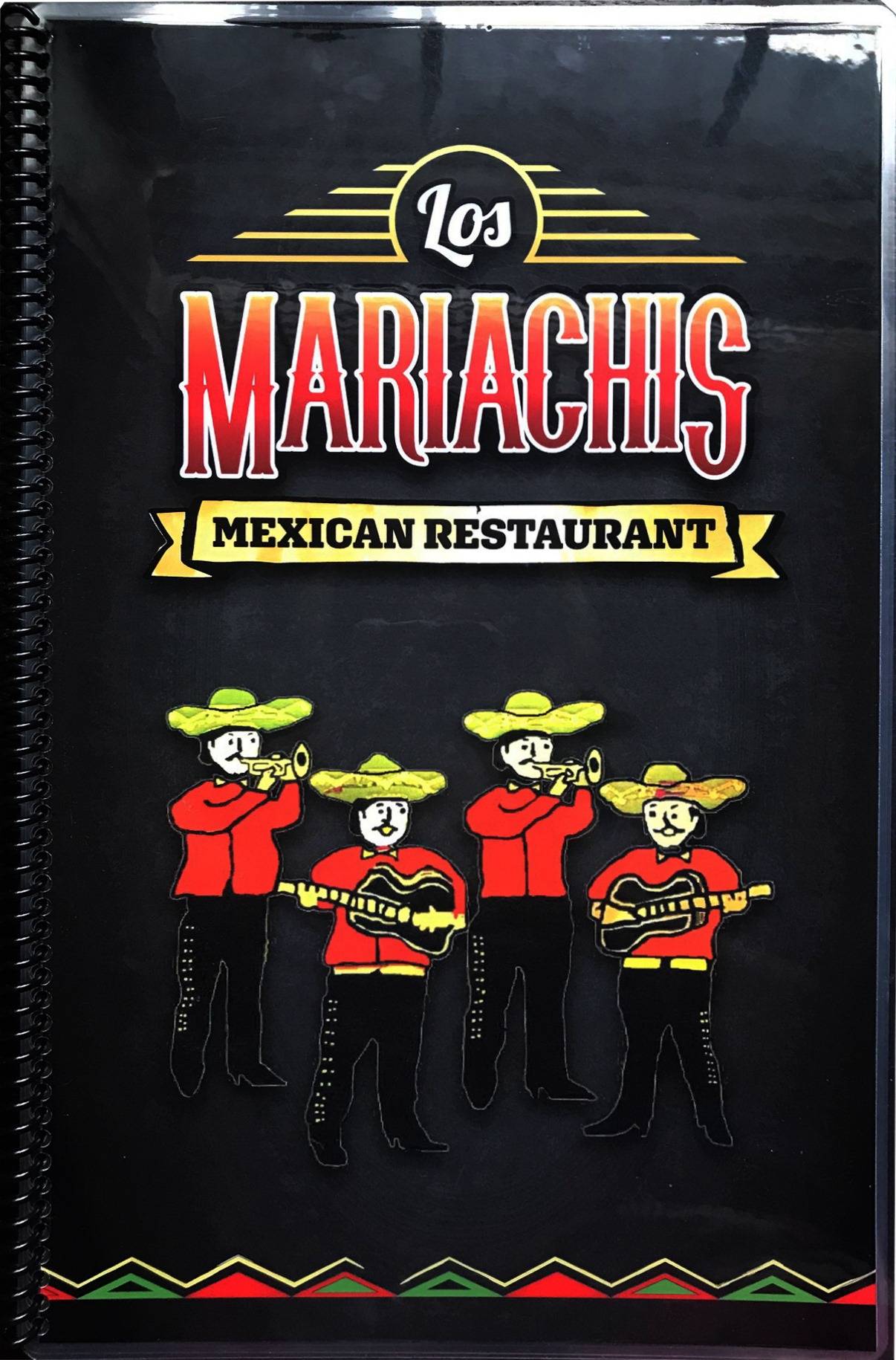 Menu at Los Mariachis restaurant, Nelsonville