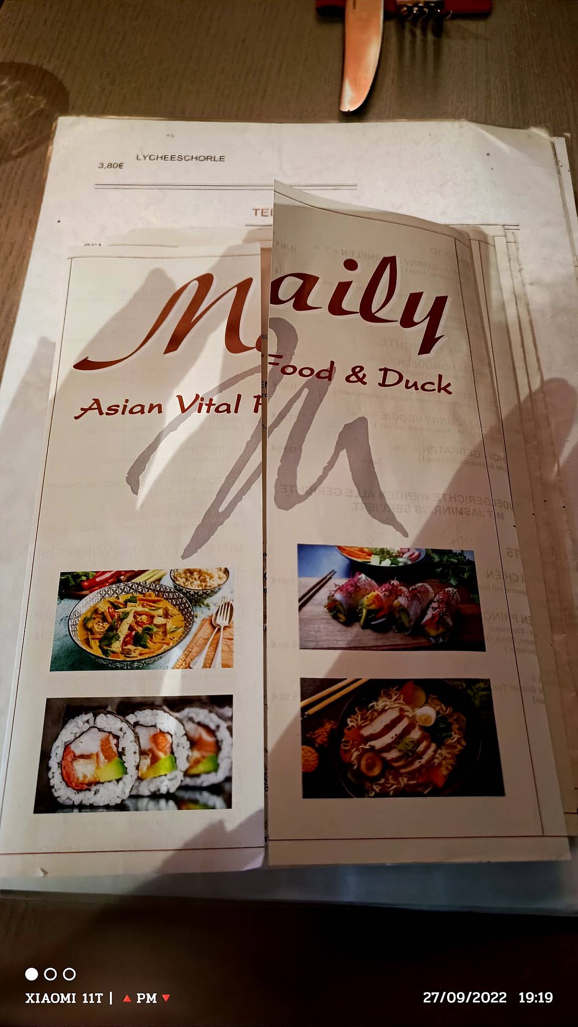Speisekarte von Maily- Asian Vital Food & Duck restaurant, München