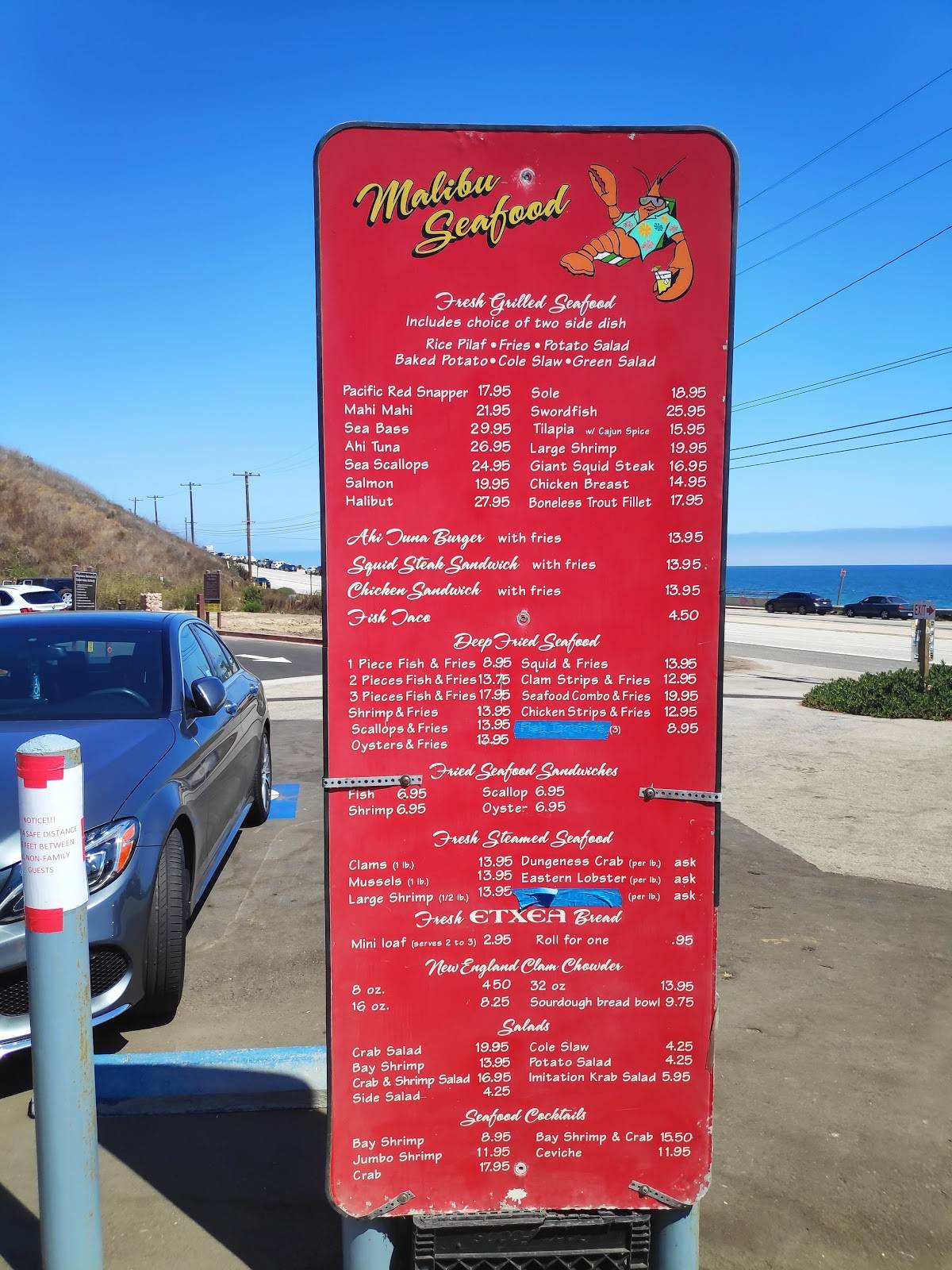 Menu at Malibu Seafood Fresh Fish Market & Patio Cafe, Malibu