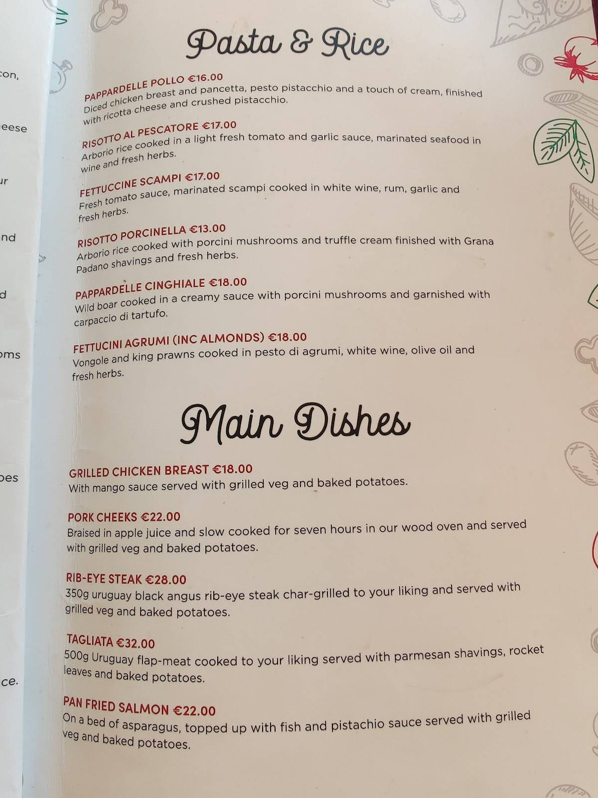Menu at Al Legna Pizzeria, Marsaskala