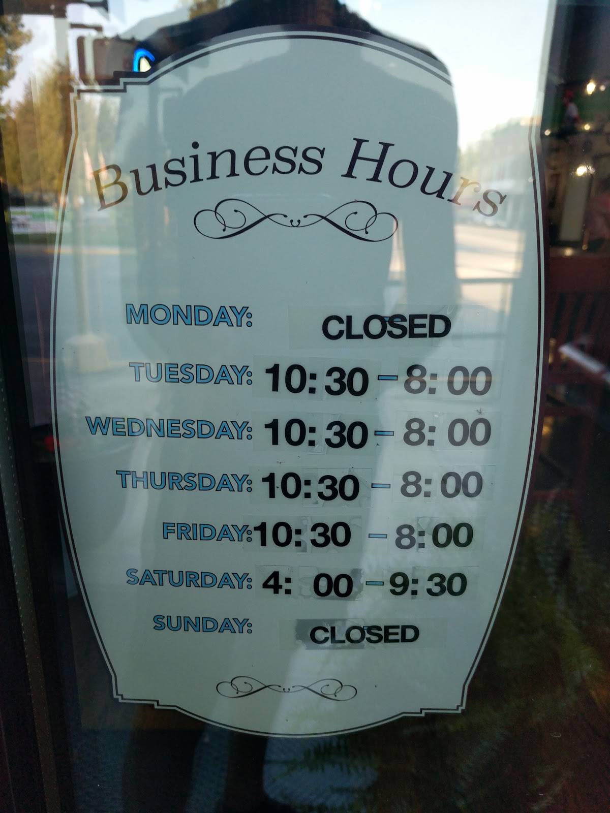 Menu at Foxy restaurant, McLeansboro