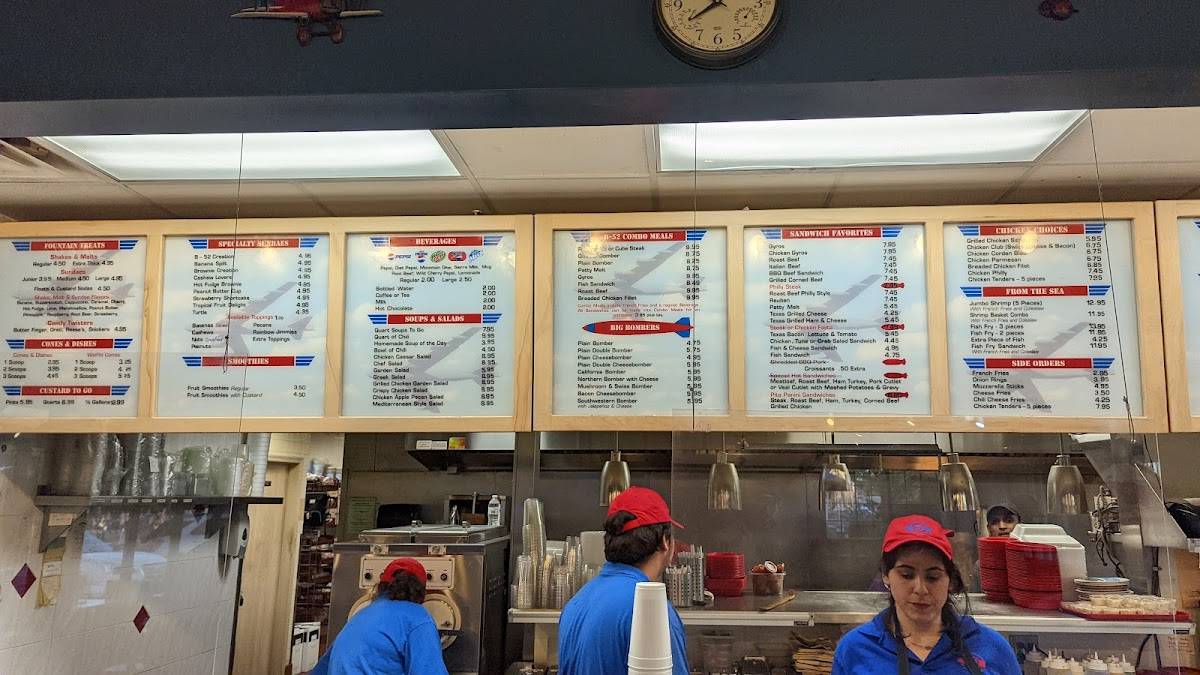 Menu at B52 Bombers fast food, Menomonee Falls