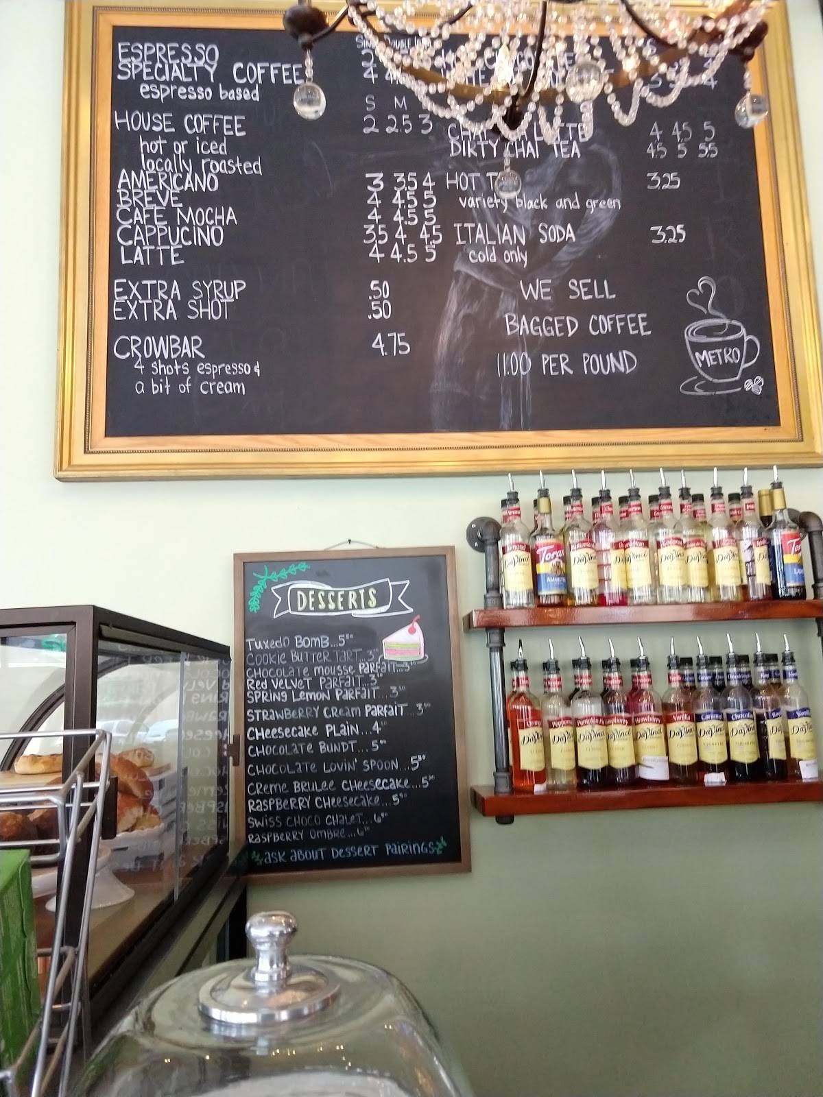 Menu at Metro Coffee House, Augusta