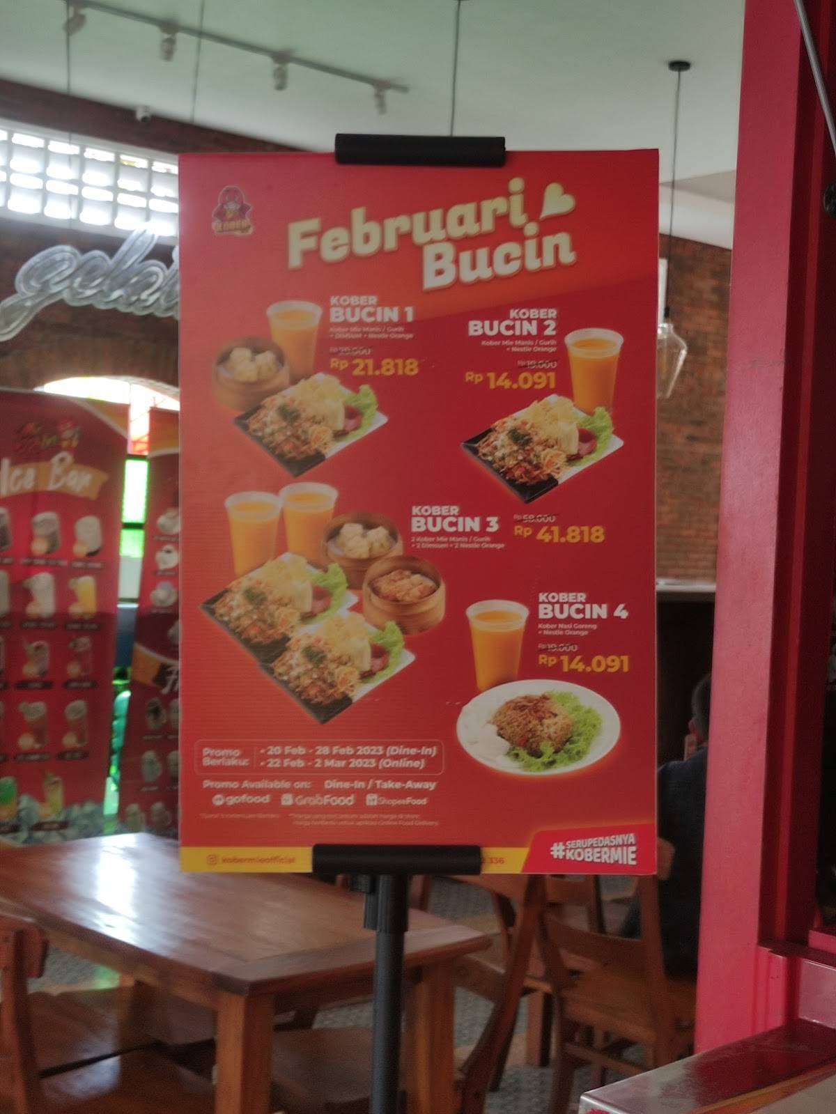 Menu at Mie Kober Madiun restaurant, Madiun