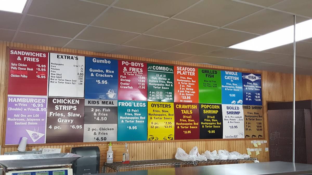 Menu at Minden Seafood restaurant, Minden