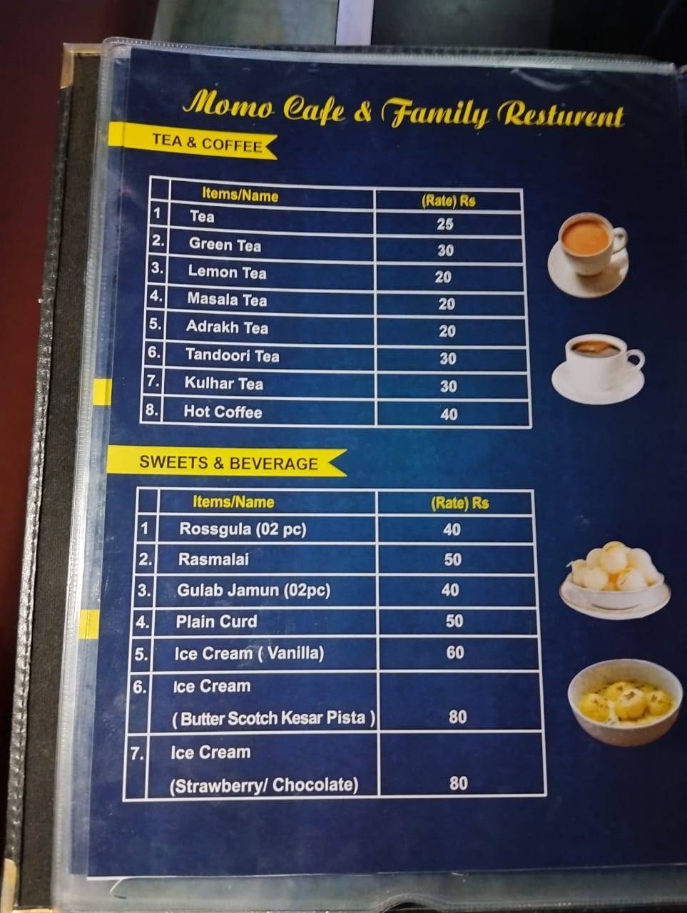 Menu at Momo cafe Family restaurant, Patna