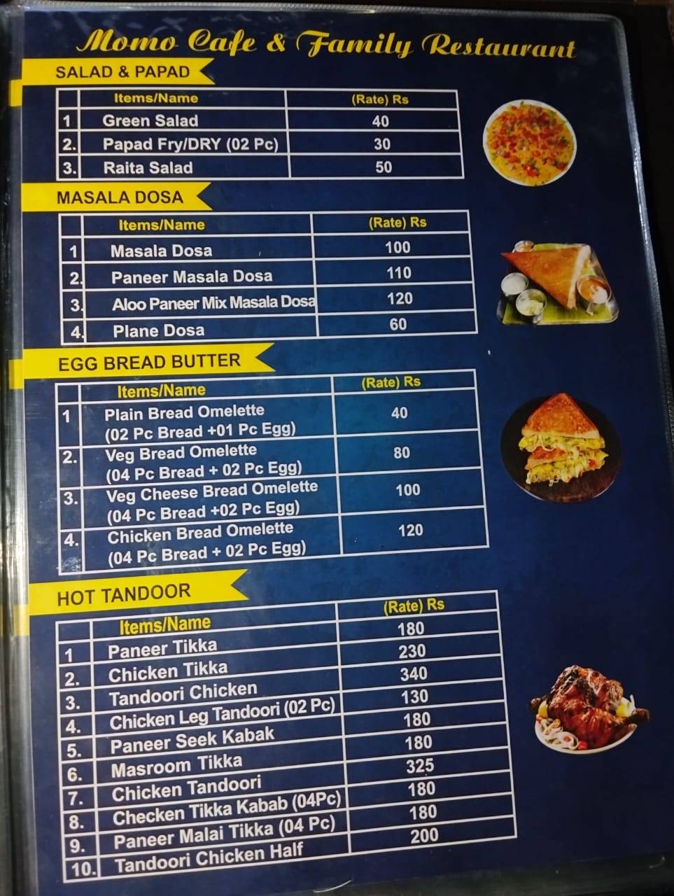 Menu at Momo cafe Family restaurant, Patna