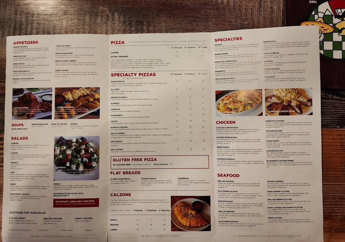 Menu at Pizza Shack pizzeria, Montgomery, Stewart Creek Rd