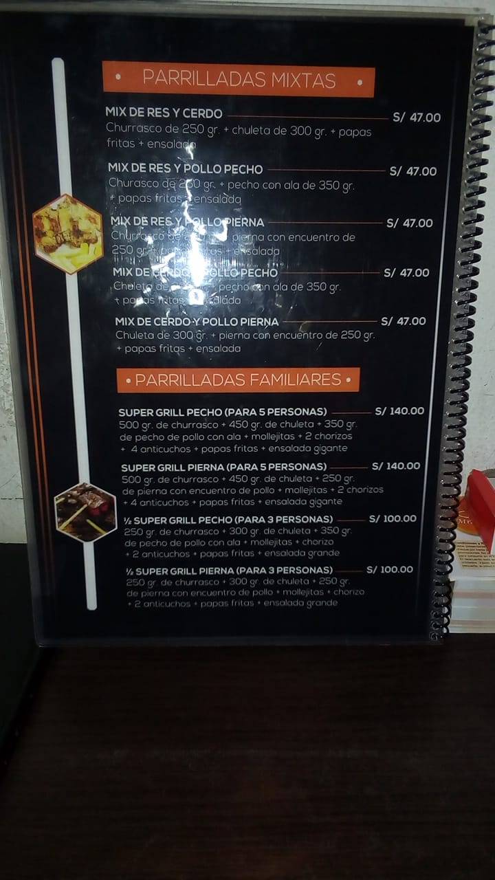 Carta de Mr. Grill - Mega Plaza, Cajamarca