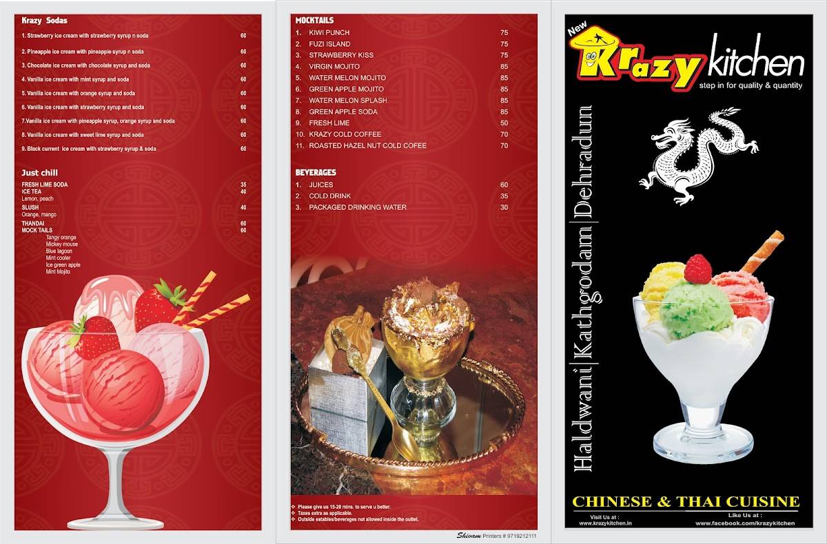 Menu at New Krazy Kitchen, Dehradun, Dehradun