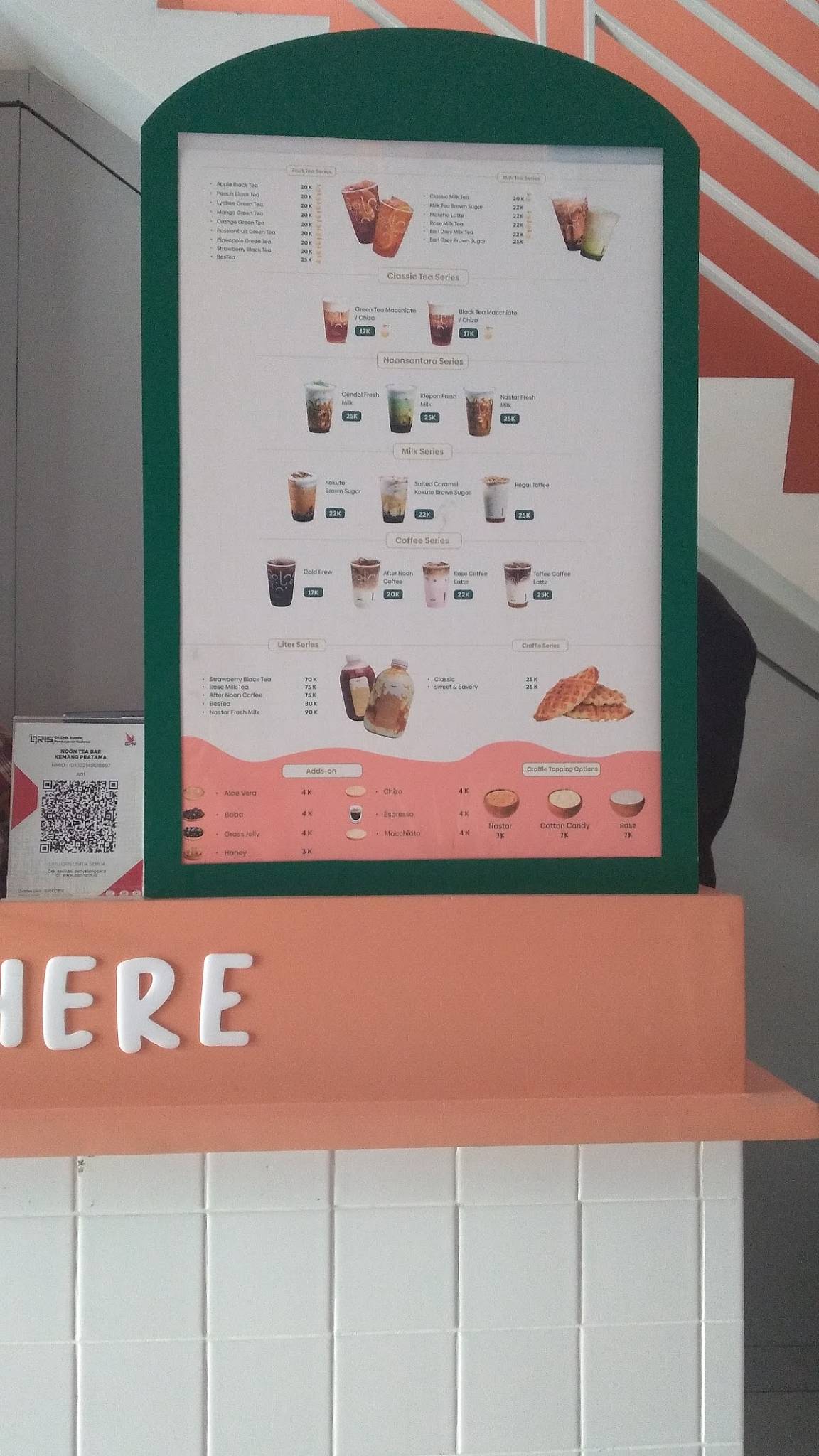 Menu at Noon Tea Bar - Kemang Pratama Bekasi, Bekasi Regency