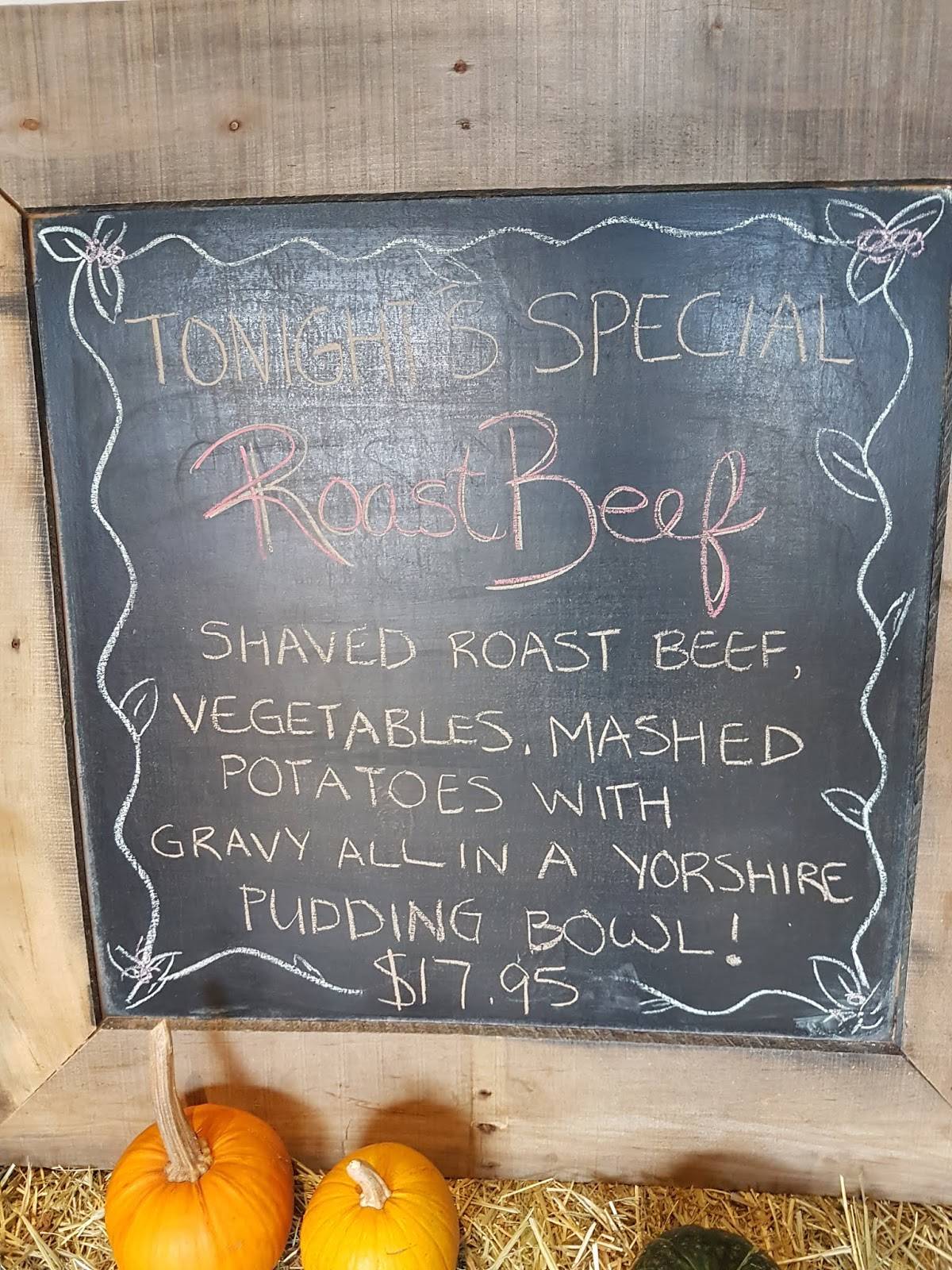 Menu at Spitfire Grill restaurant, Sidney