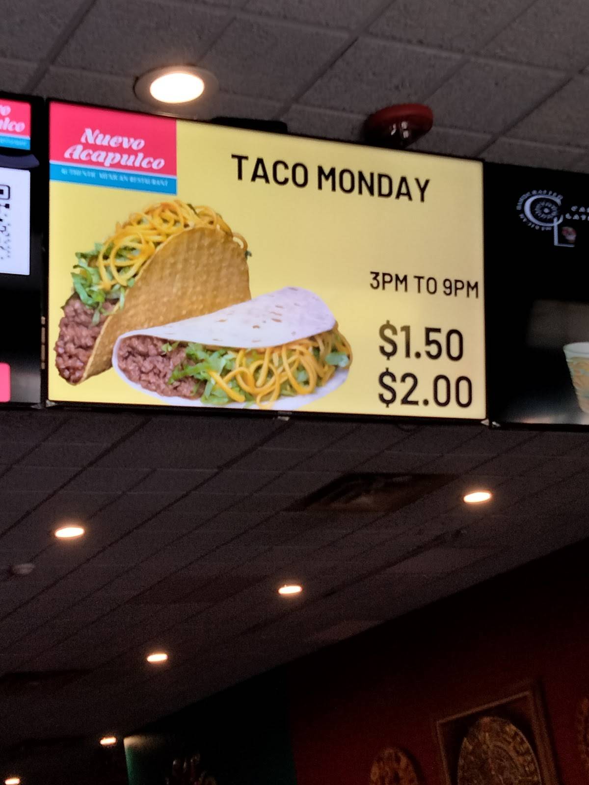 Menu at Nuevo Acapulco Mexican Restaurant, Fairview Park, Lorain Rd