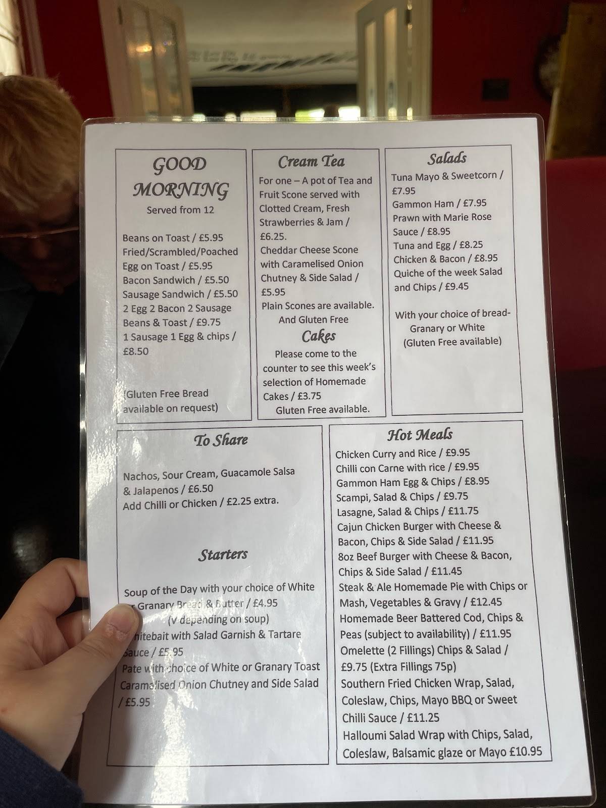 Menu at On The Latch restaurant, Mayland