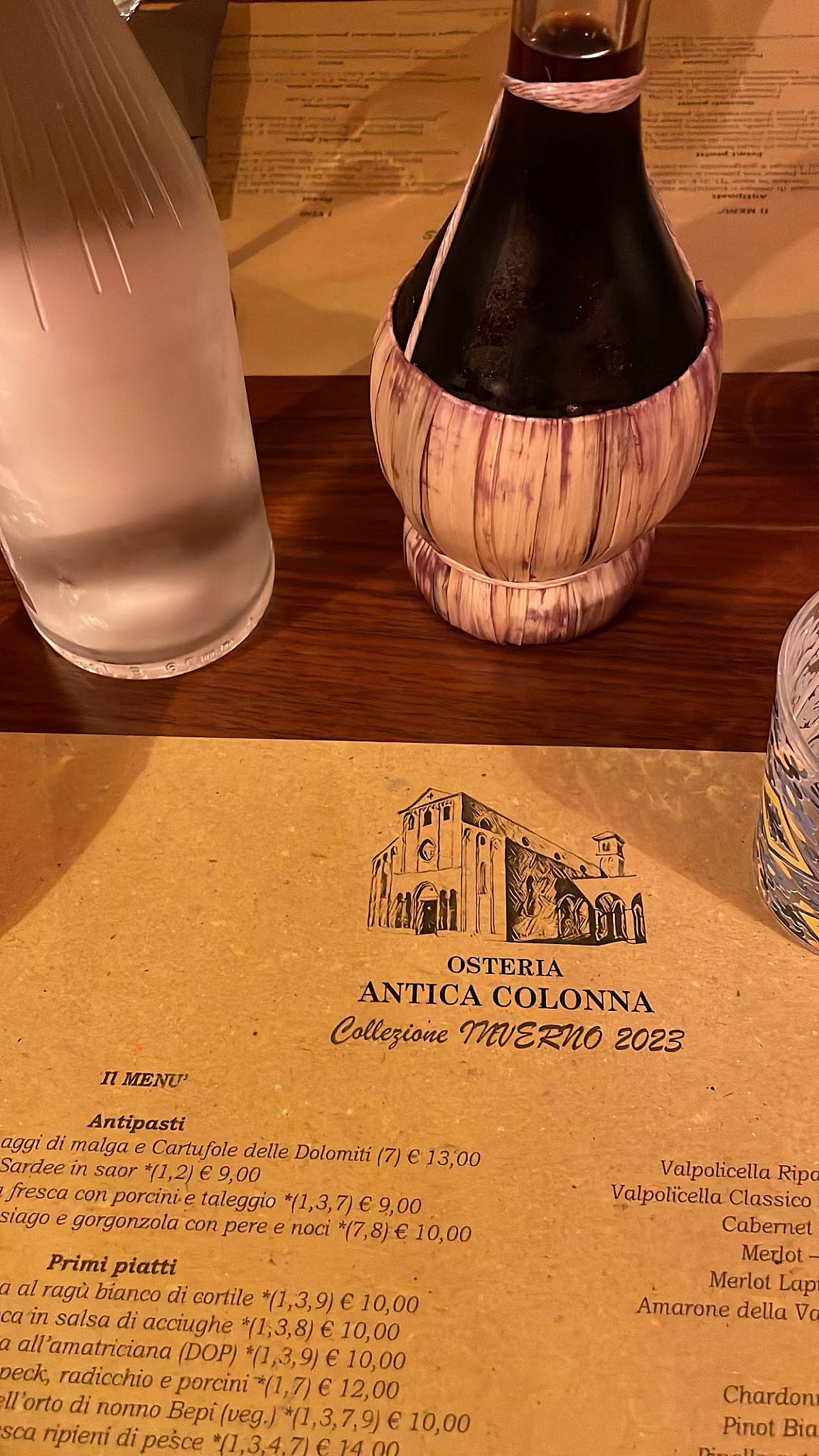 Menu da Osteria Antica Colonna - Nuova Gestione ristorante, Padova