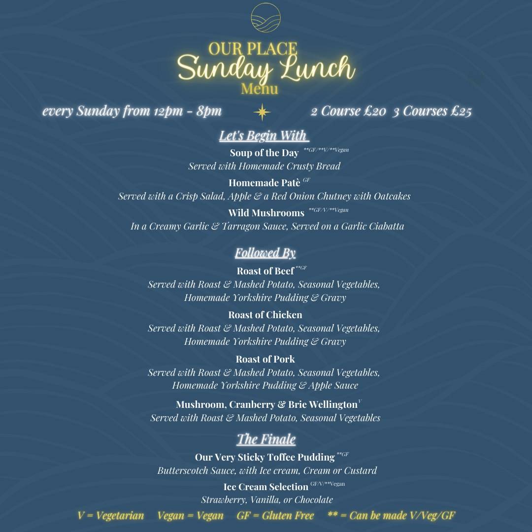 Menu at Our Place Annan restaurant, Annan