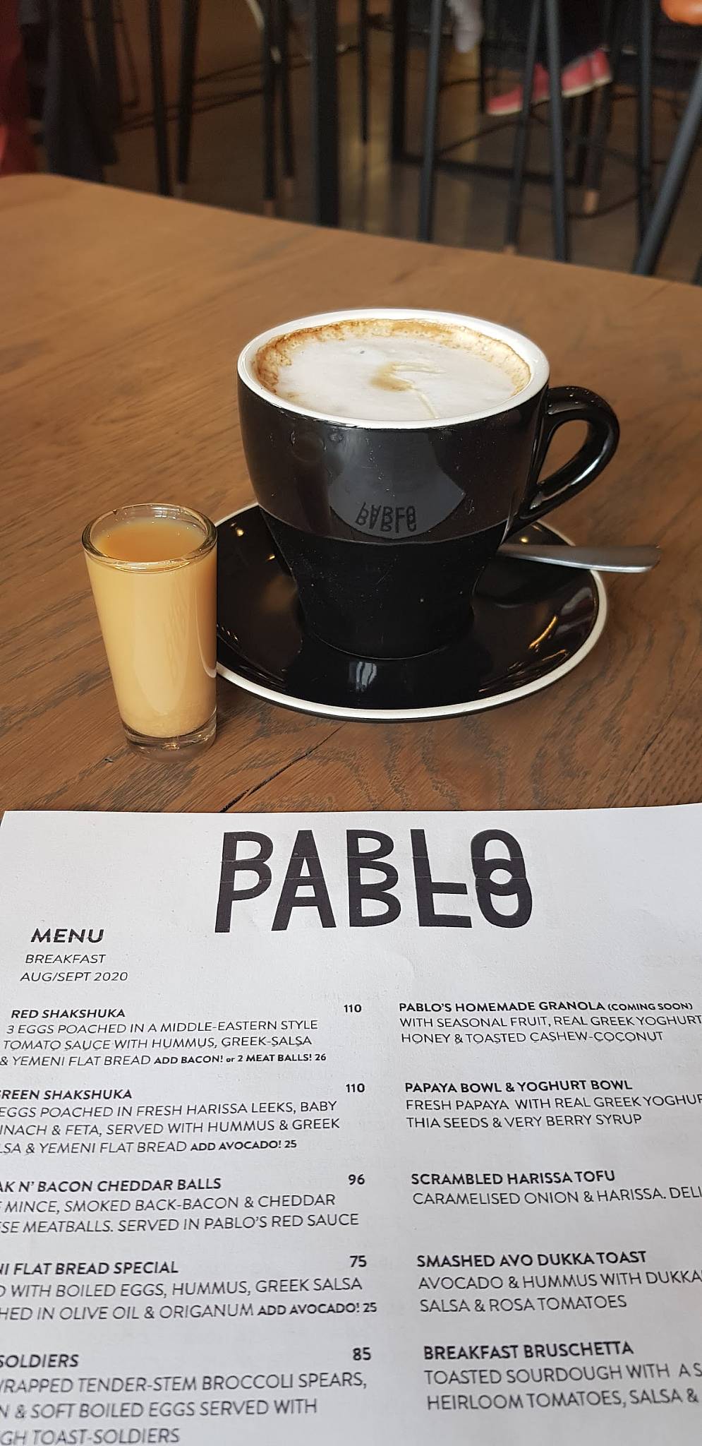 Menu at PABLO Sandton Restaurant, Sandton