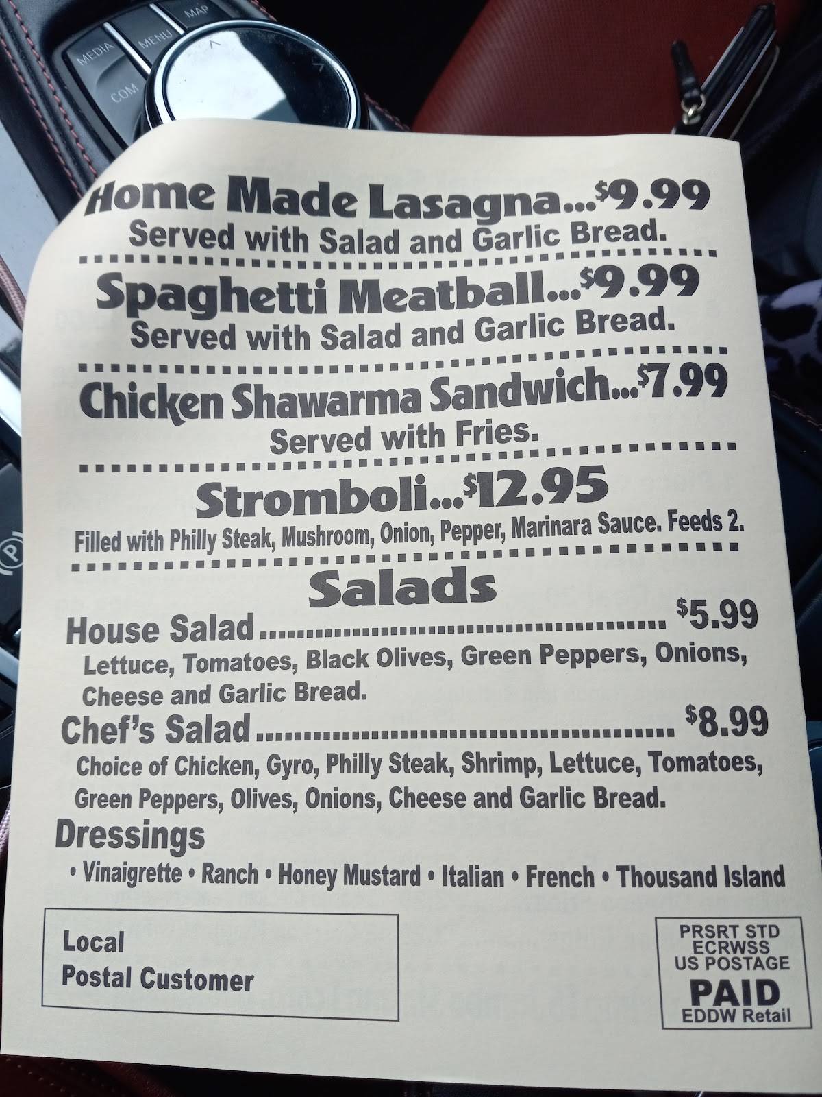 Menu at Philly’s Fish N Chicken pizzeria, Alexandria